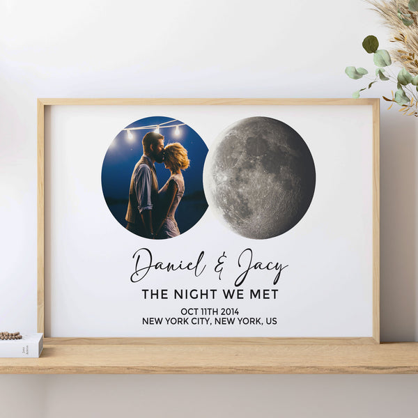 The Night We Met Custom Moon Phase - Personalized Photo Poster – Macorner