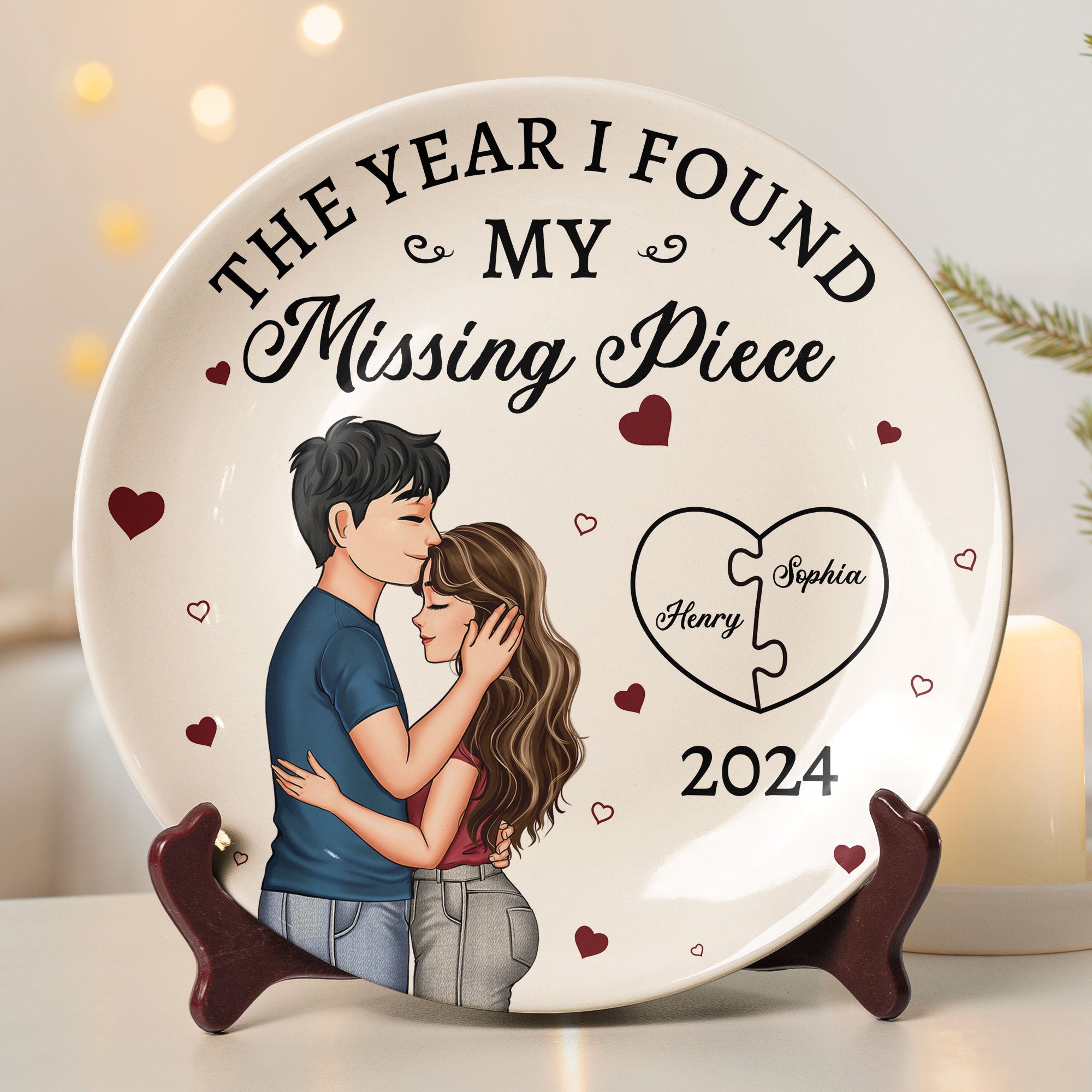 The Year I Found My Missing Piece - Personalized Ceramic Plate – Macorner