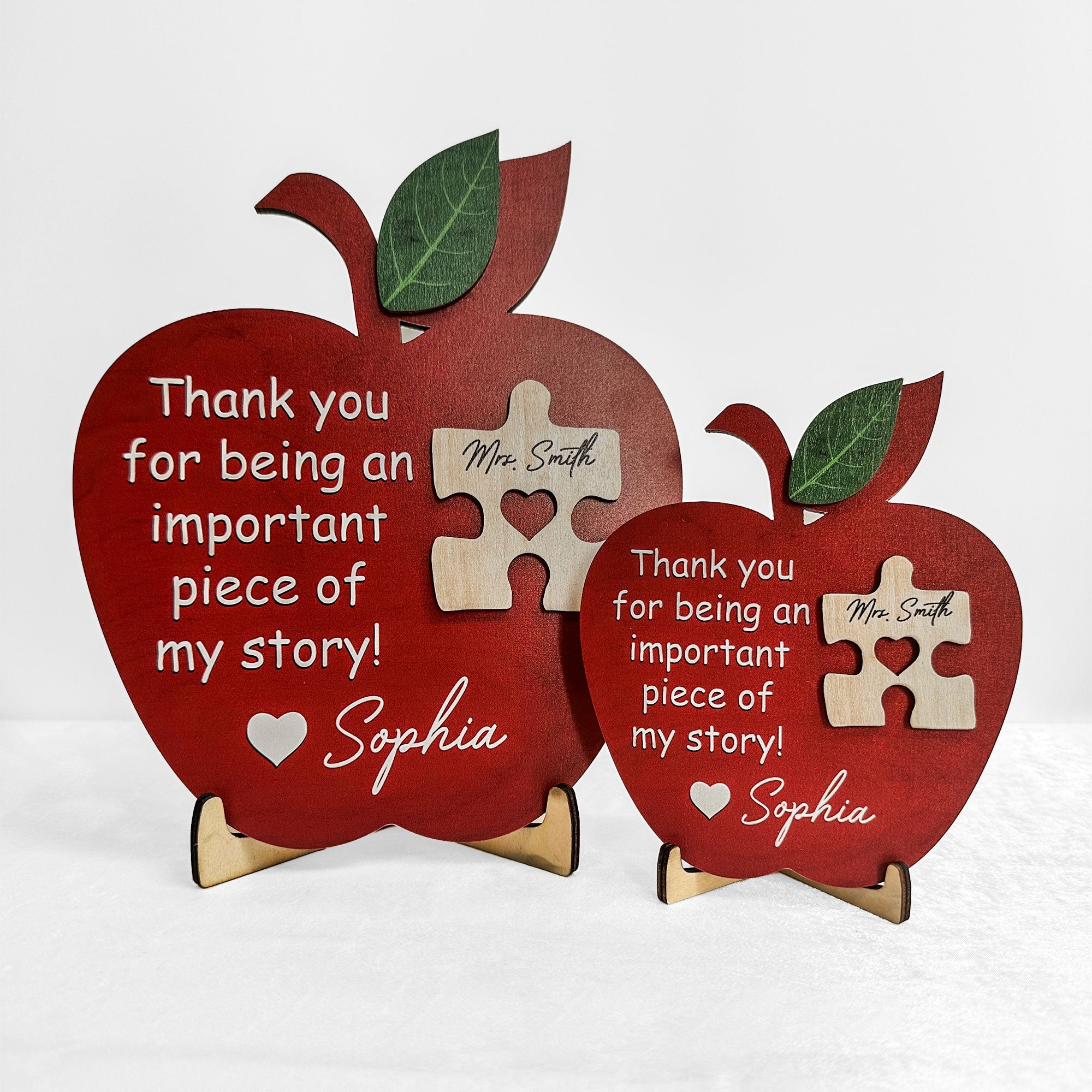 Thank You, Teacher - Personalized 2 Layers Wooden Plaque – Macorner