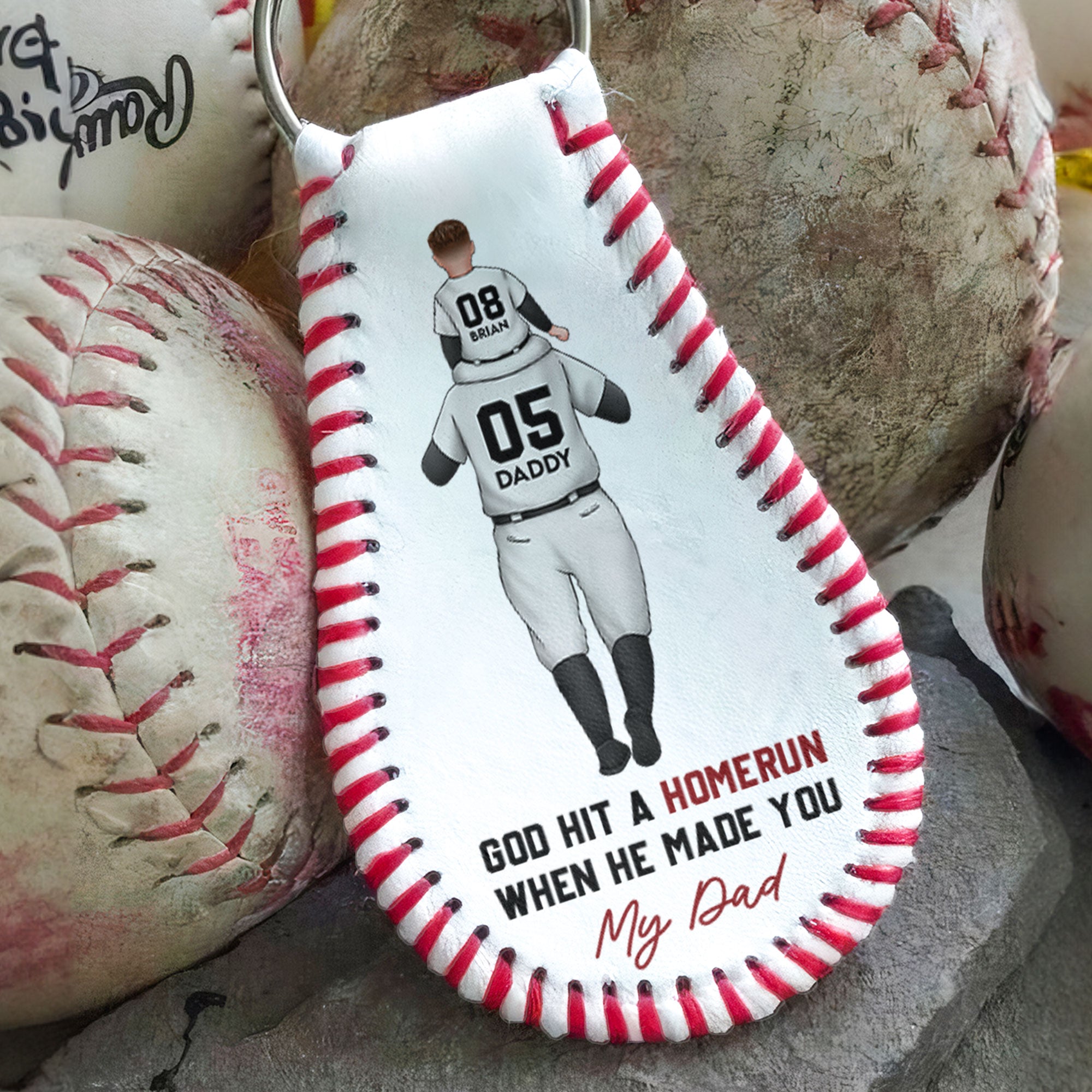 Leather Baseball Keychain – Macorner
