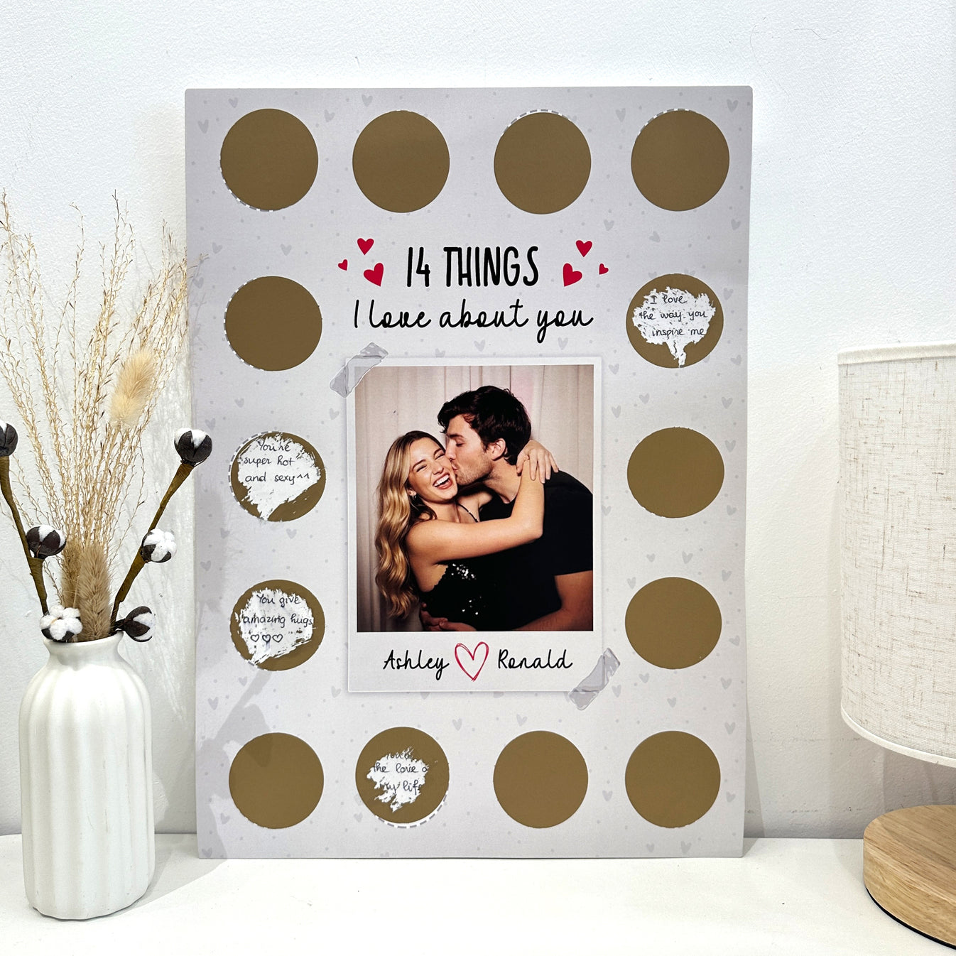 14 Things I Love About You - Personalized Photo Scratch-Off Poster ...