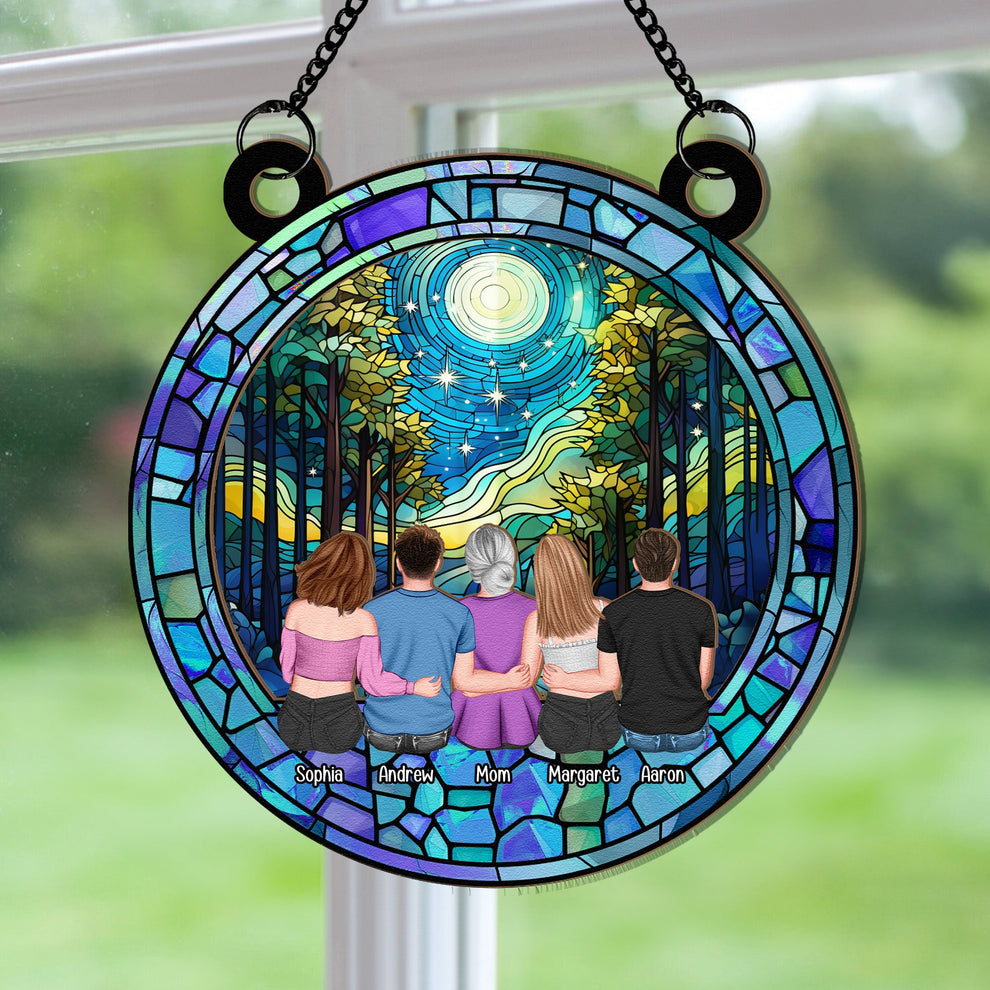 Family Sky Night - Personalized Window Hanging Suncatcher Ornament ...