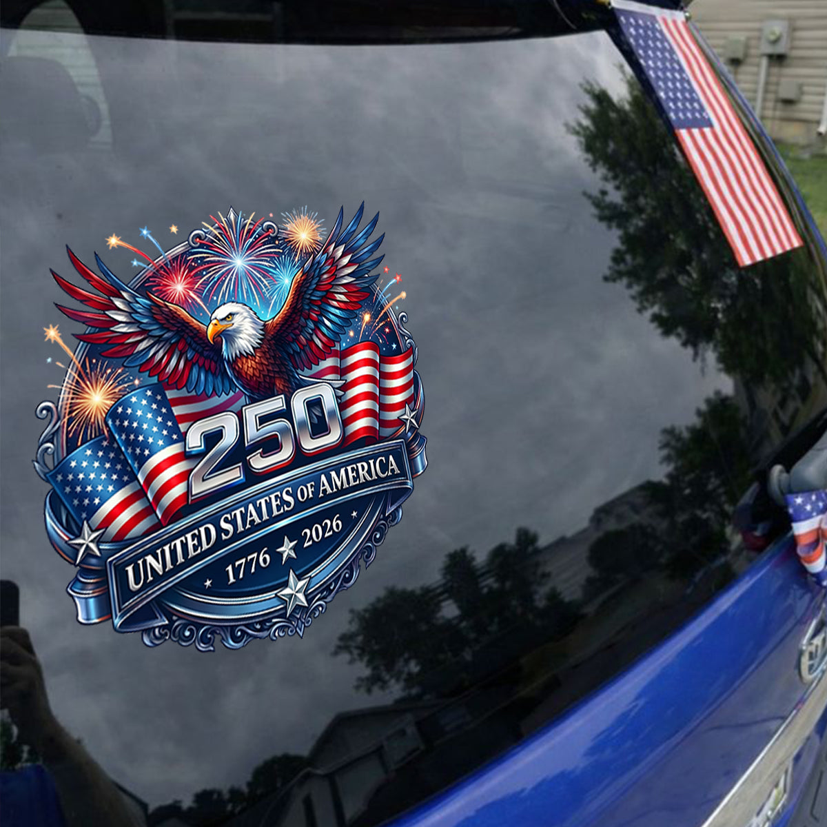 250 Years Anniversary Eagle & Fireworks - Decal – Macorner
