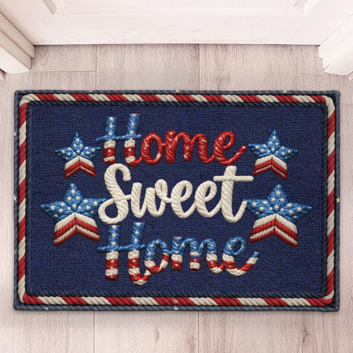 250 Years Home Sweet Home Minimalist Welcome Faux Yarn Pattern ...