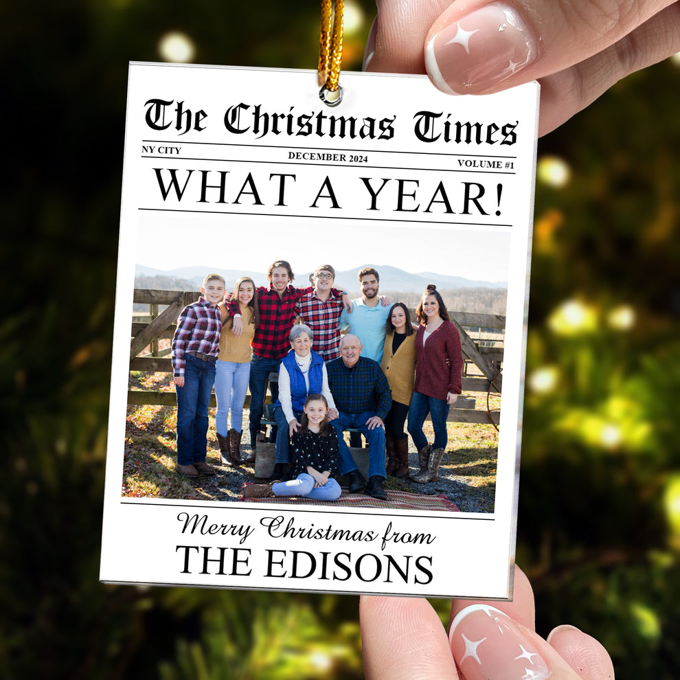 The Christmas Times - What A Year Newspaper - Personalized Acrylic ...