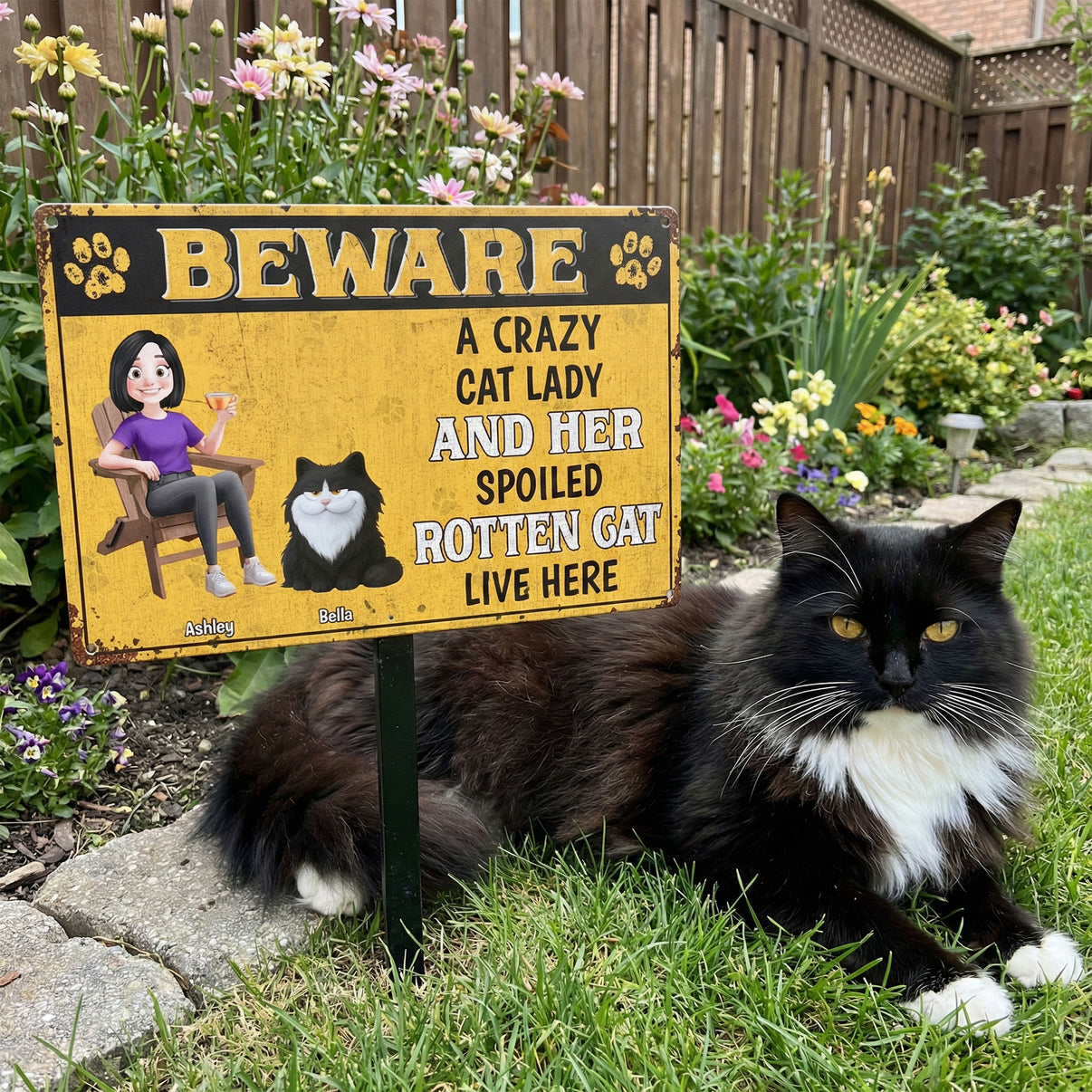 A Crazy Cat Lady & Her Spoiled Rotten Cats Live Here - Personalized ...