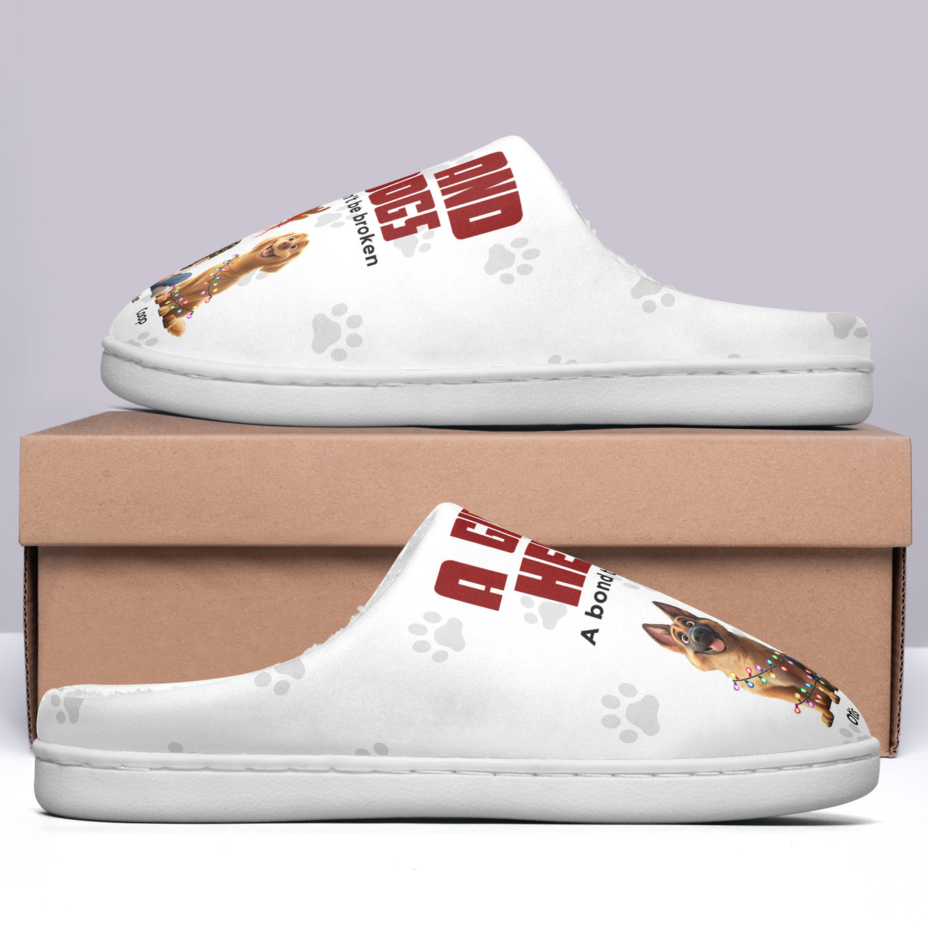 A Girl And Her Dogs A Bond That Can't Be Broken - Personalized Slippers – Macorner