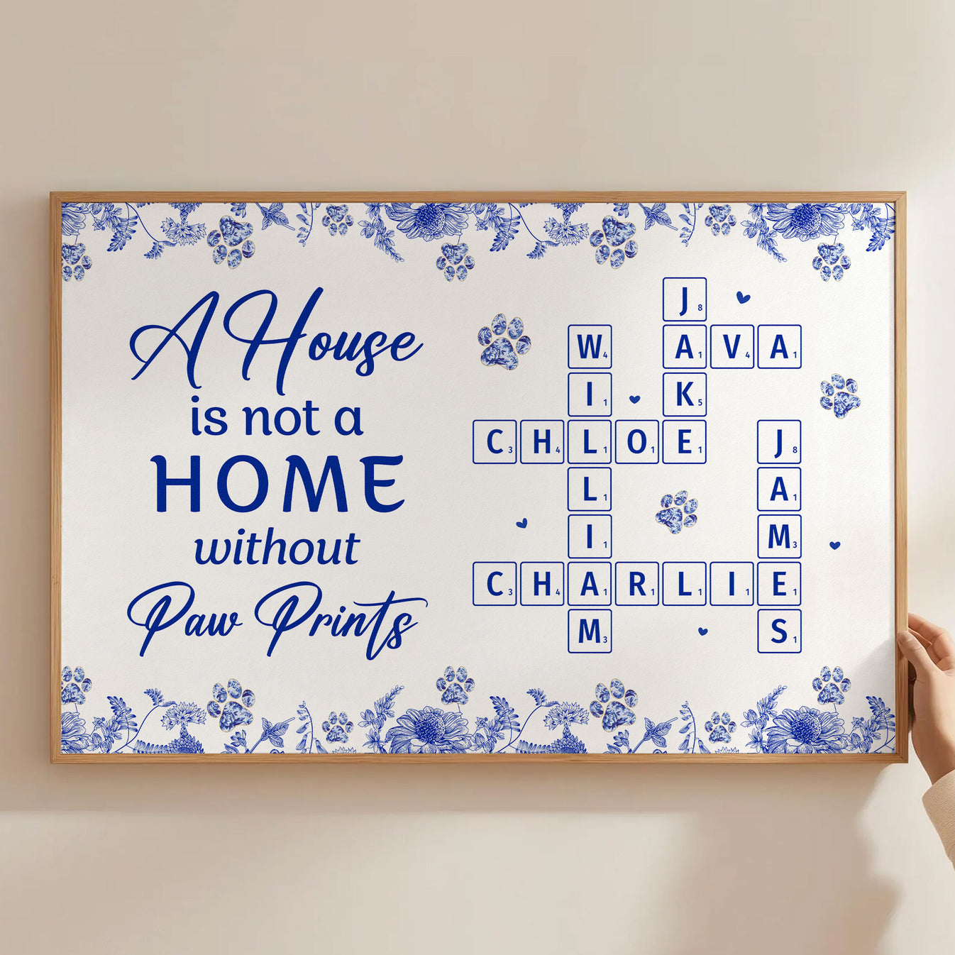 A House Is Not A Home Without Paw Prints Scrabble Toile - Personalized ...