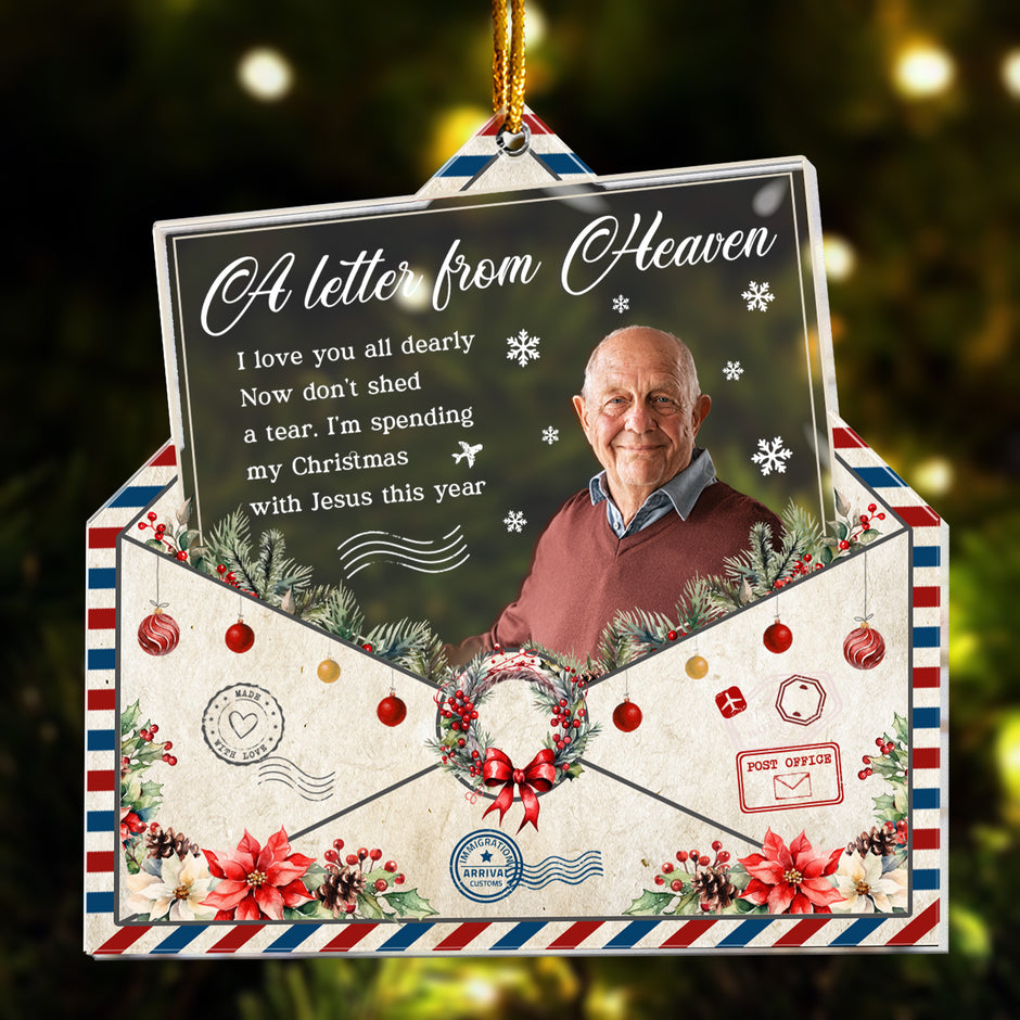 A Letter From Heaven Vintage Style - Personalized Acrylic Photo Orname ...