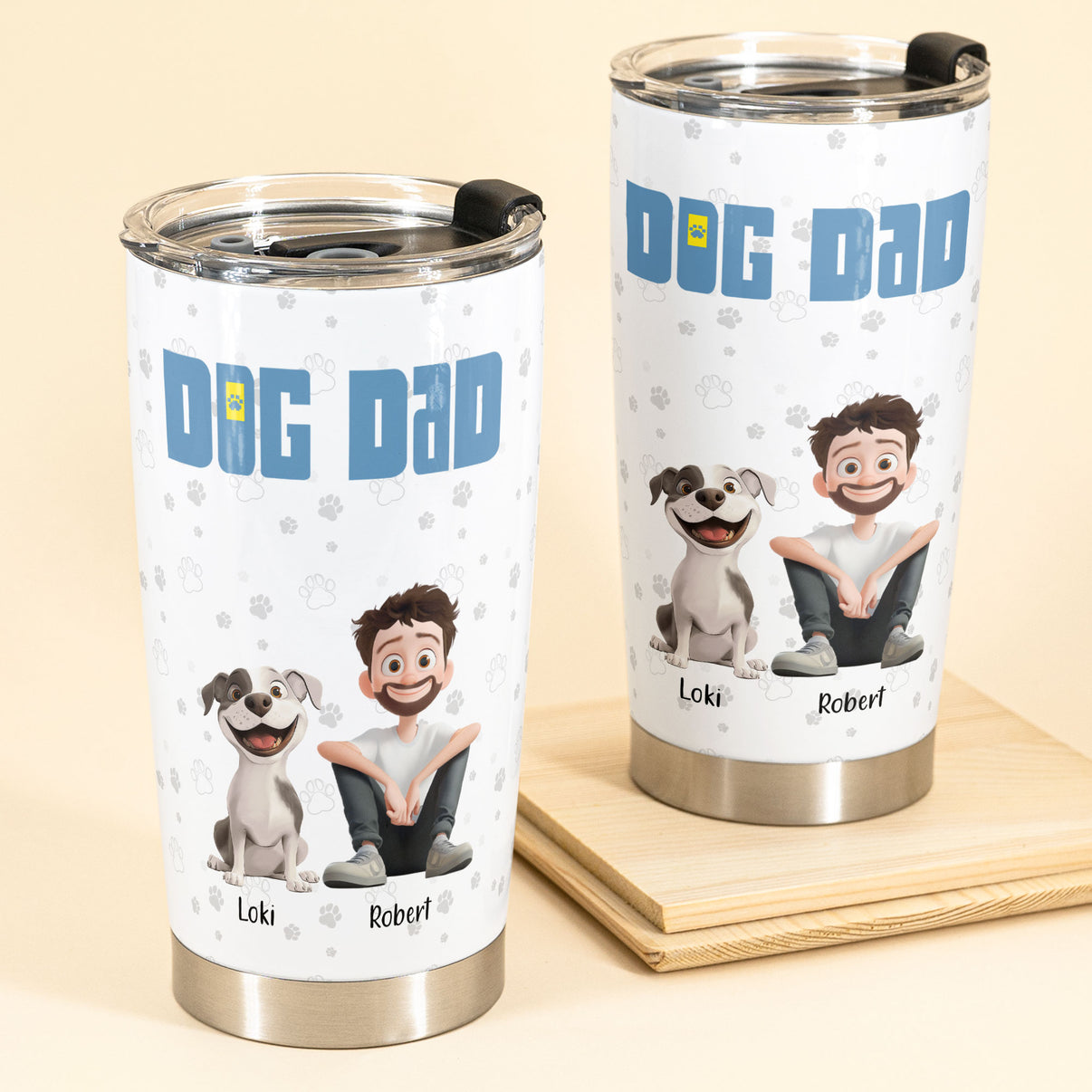 A Man & His Dogs - Personalized Tumbler Cup – Macorner