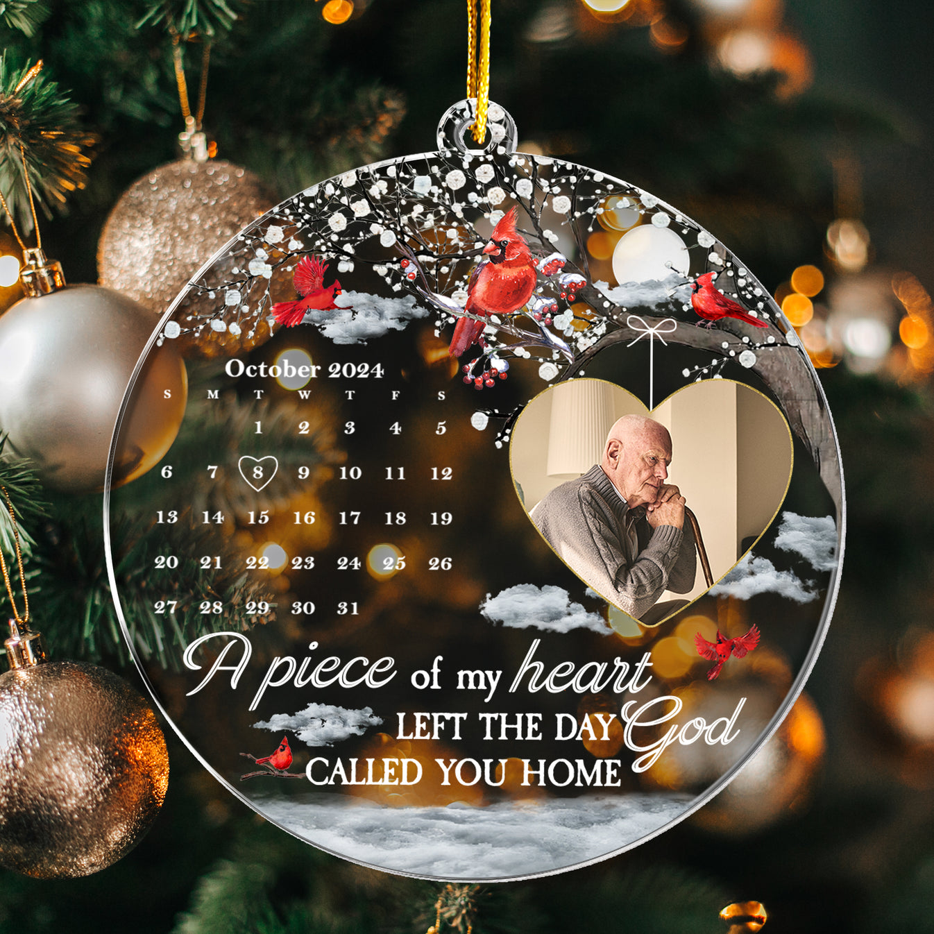 A Piece Of My Heart Left The Day God Called You Home - Personalized Ac ...