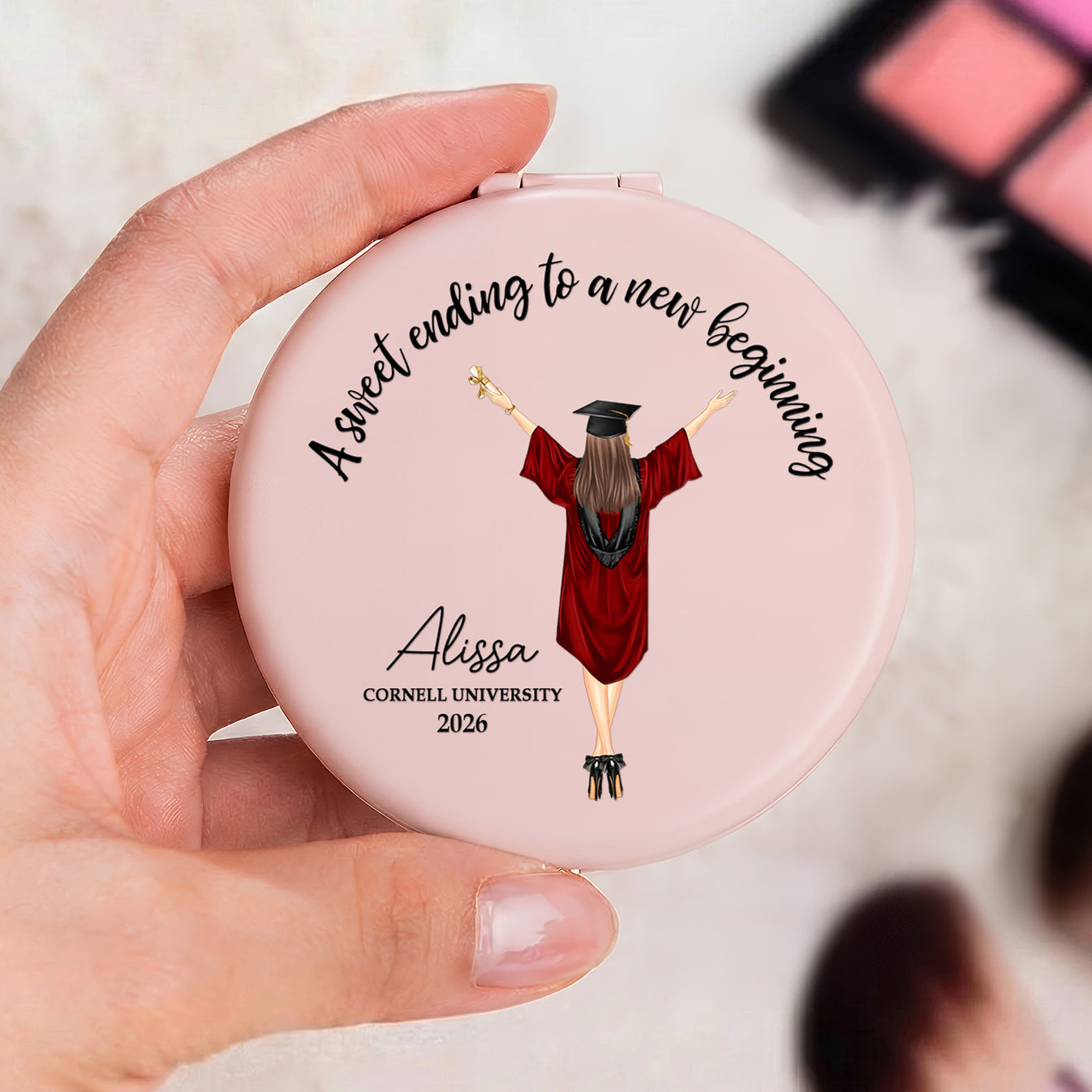 A Sweet Ending To A New Beginning Graduation - Personalized Compact ...