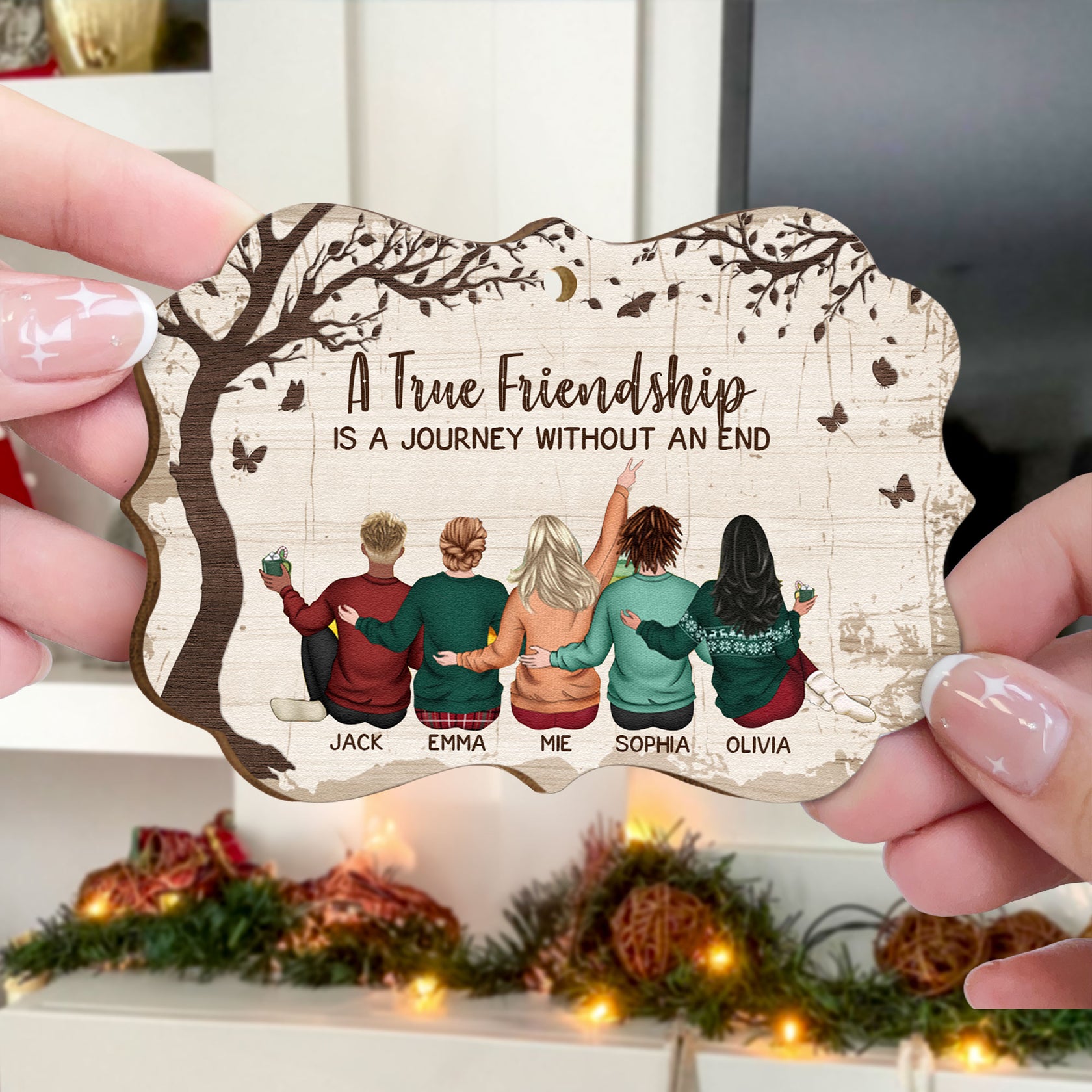 A True Friendship Is A Journey Without An End - Personalized Wooden ...