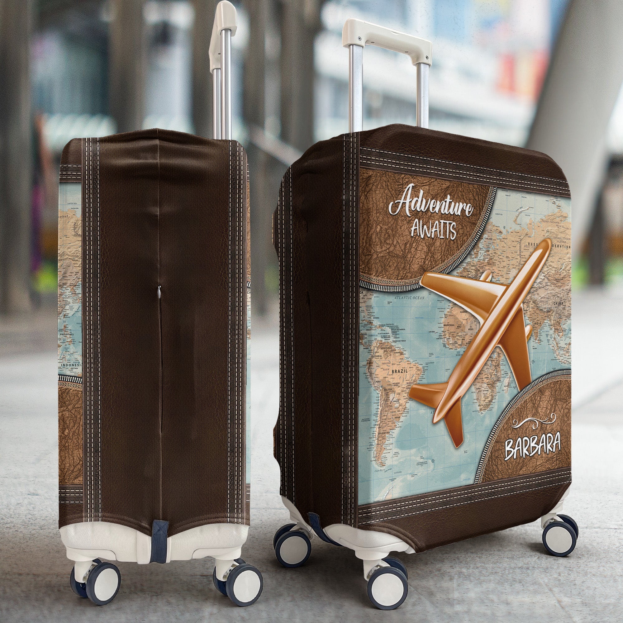 Adventure Awaits - Personalized Luggage Cover – Macorner