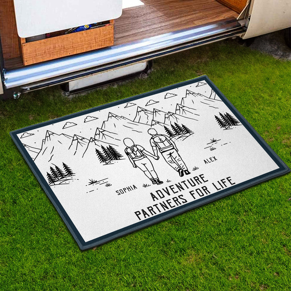 Adventure Partners For Life Camping Couple - Personalized Doormat ...