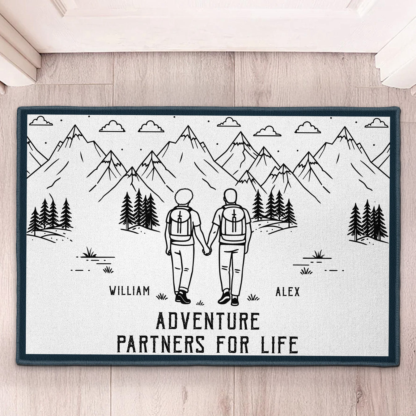 Adventure Partners For Life Camping Couple - Personalized Doormat ...