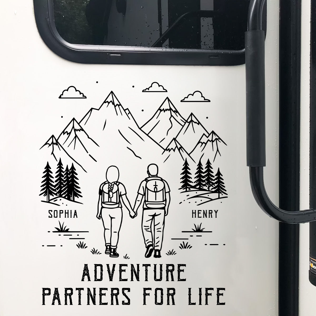 Adventure Partners For Life Camping Couple - Personalized RV Decal ...