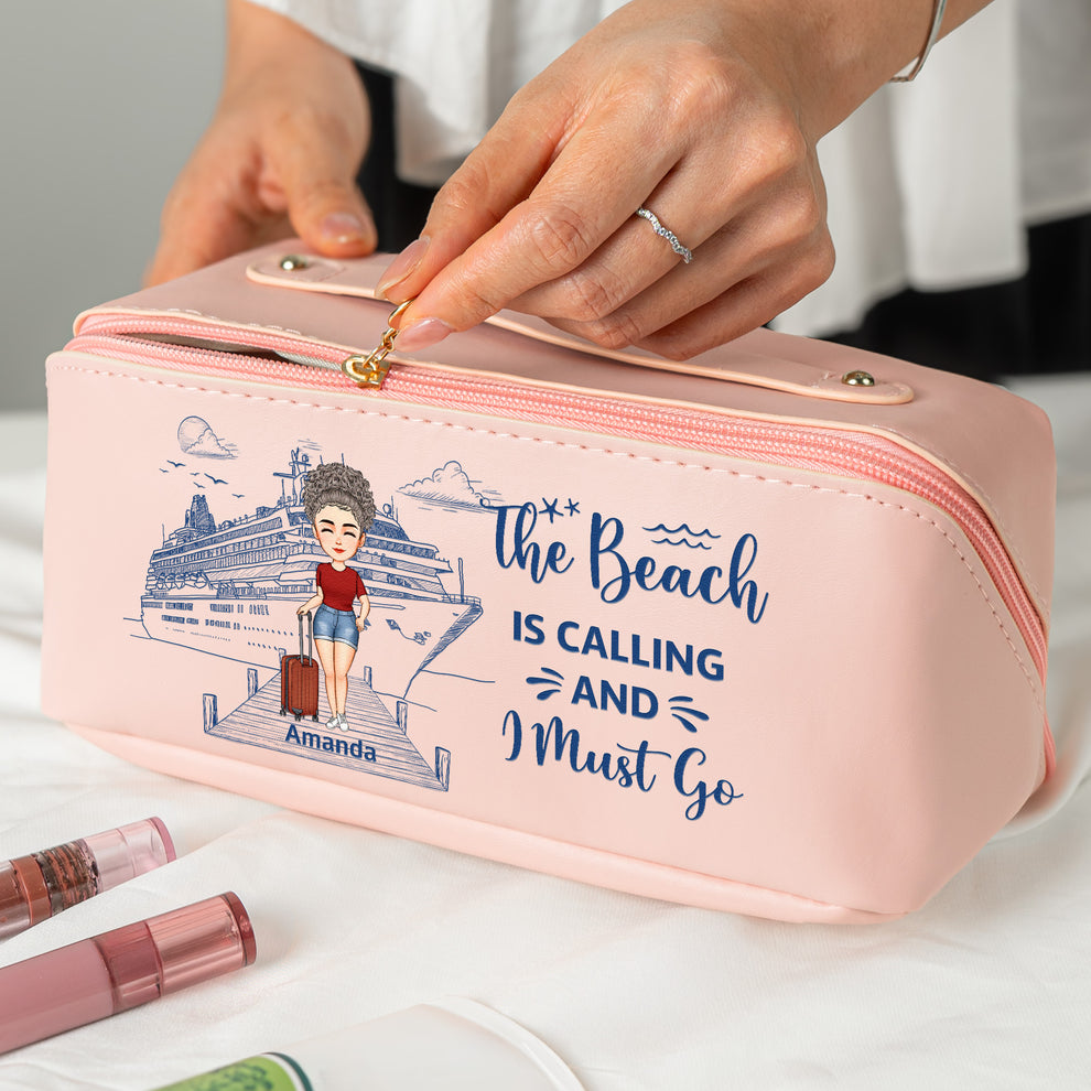 All My Cruise Crap - Personalized Leather Makeup Bag – Macorner