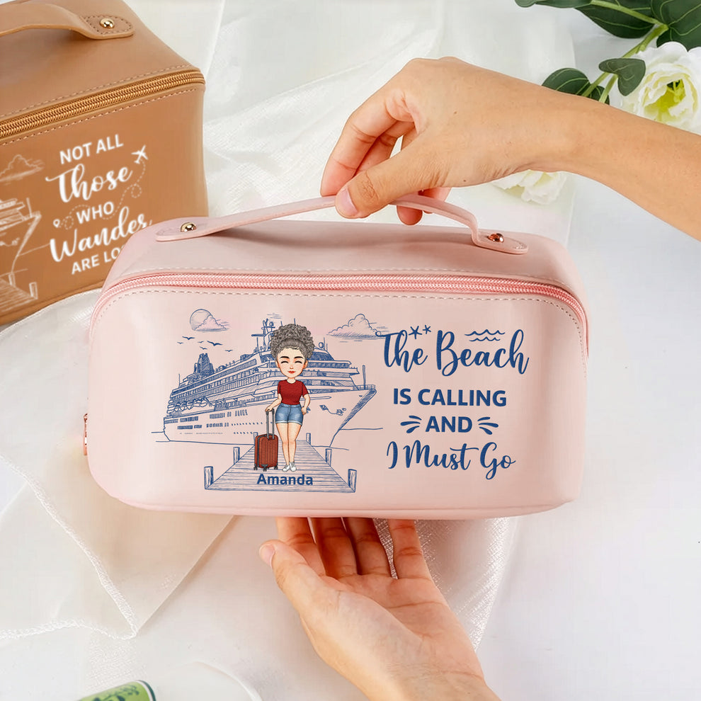 All My Cruise Crap - Personalized Leather Makeup Bag – Macorner