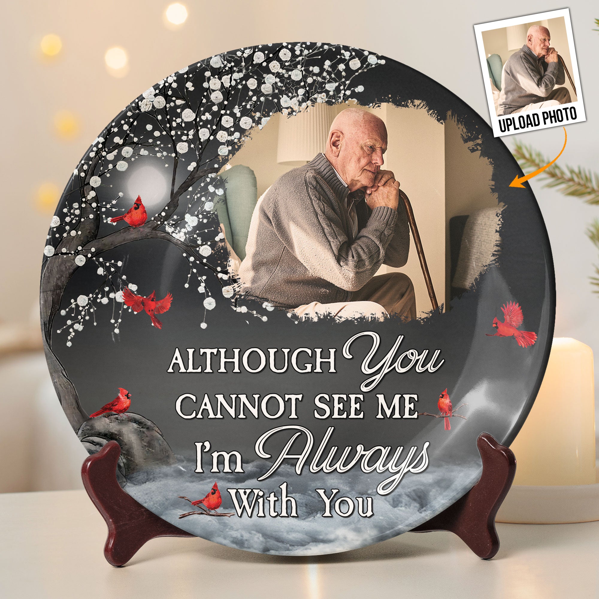 Although You Cannot See Me I’m Always With You - Personalized Ceramic ...