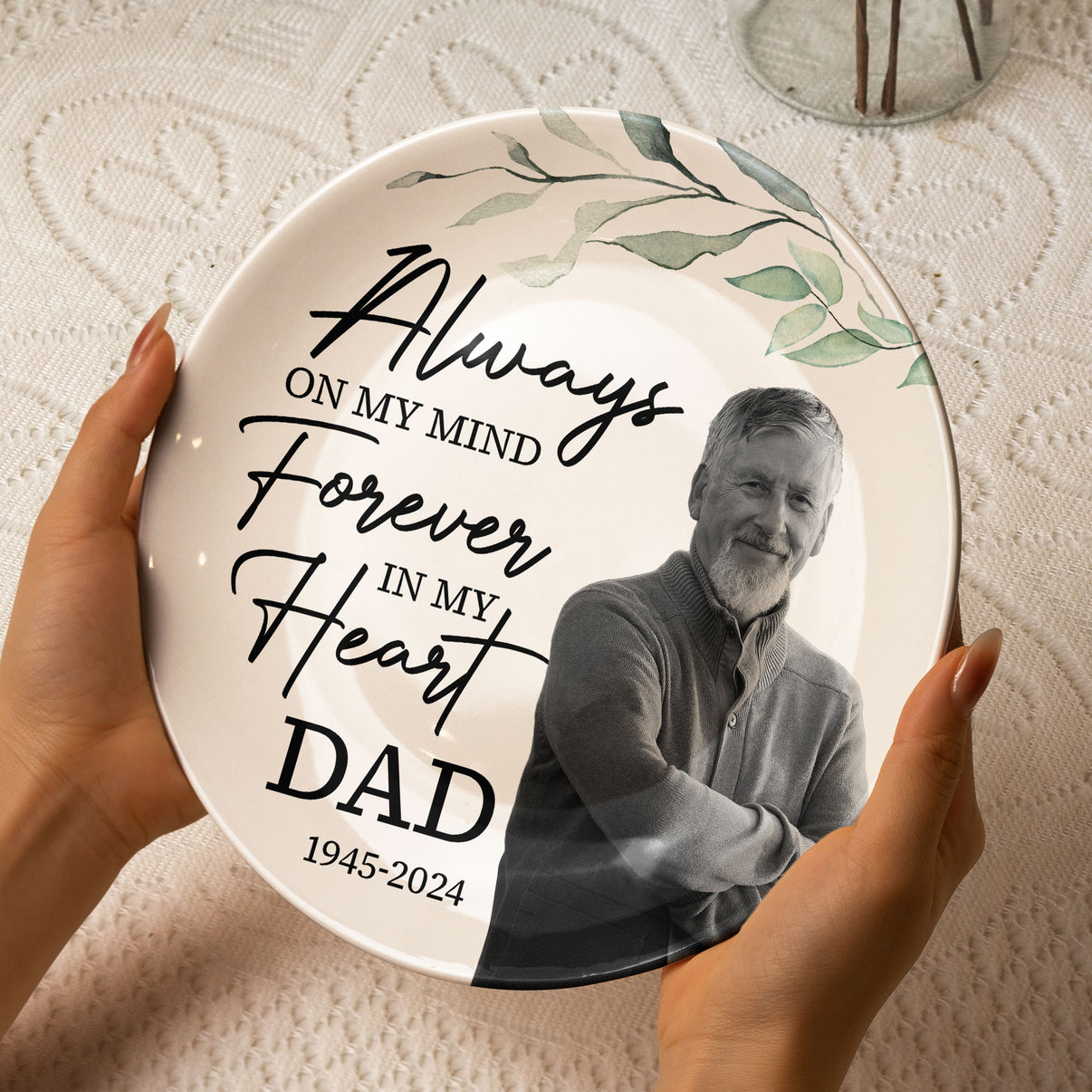 Always On My Mind Forever In My Heart Memorial - Personalized Photo Ce ...