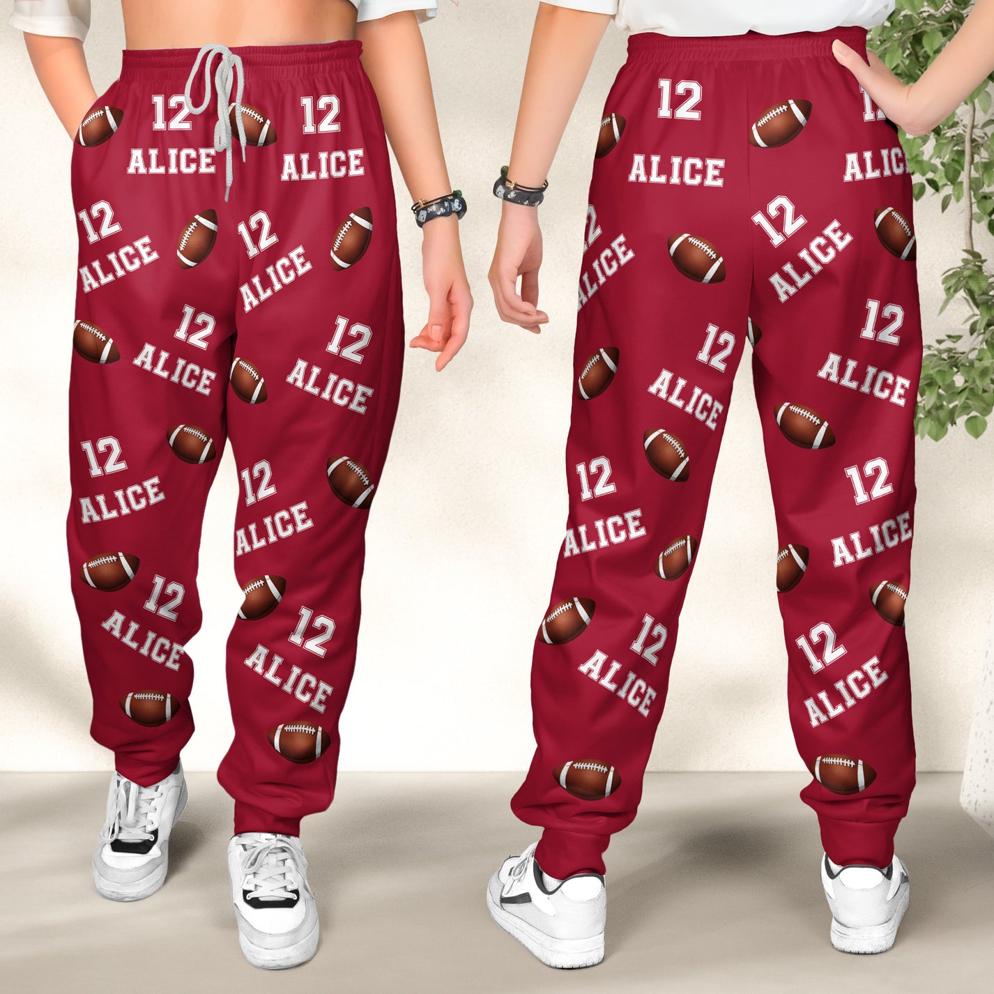 American Football Custom Name, Number - Personalized Sweatpants ...