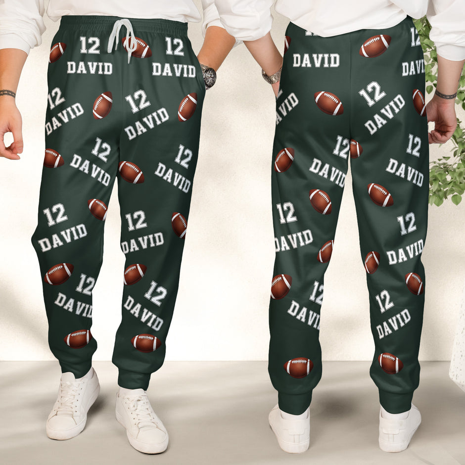 American Football Custom Name, Number - Personalized Sweatpants ...