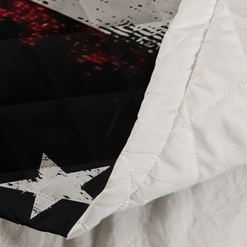 American Freedom Flag Patriotic Design - Custom Quilt Set – Macorner