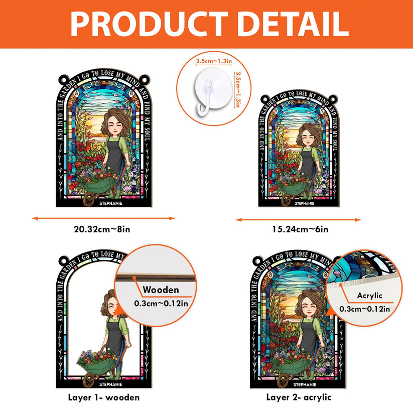 And Into The Garden I Go - Personalized Window Hanging Suncatcher ...