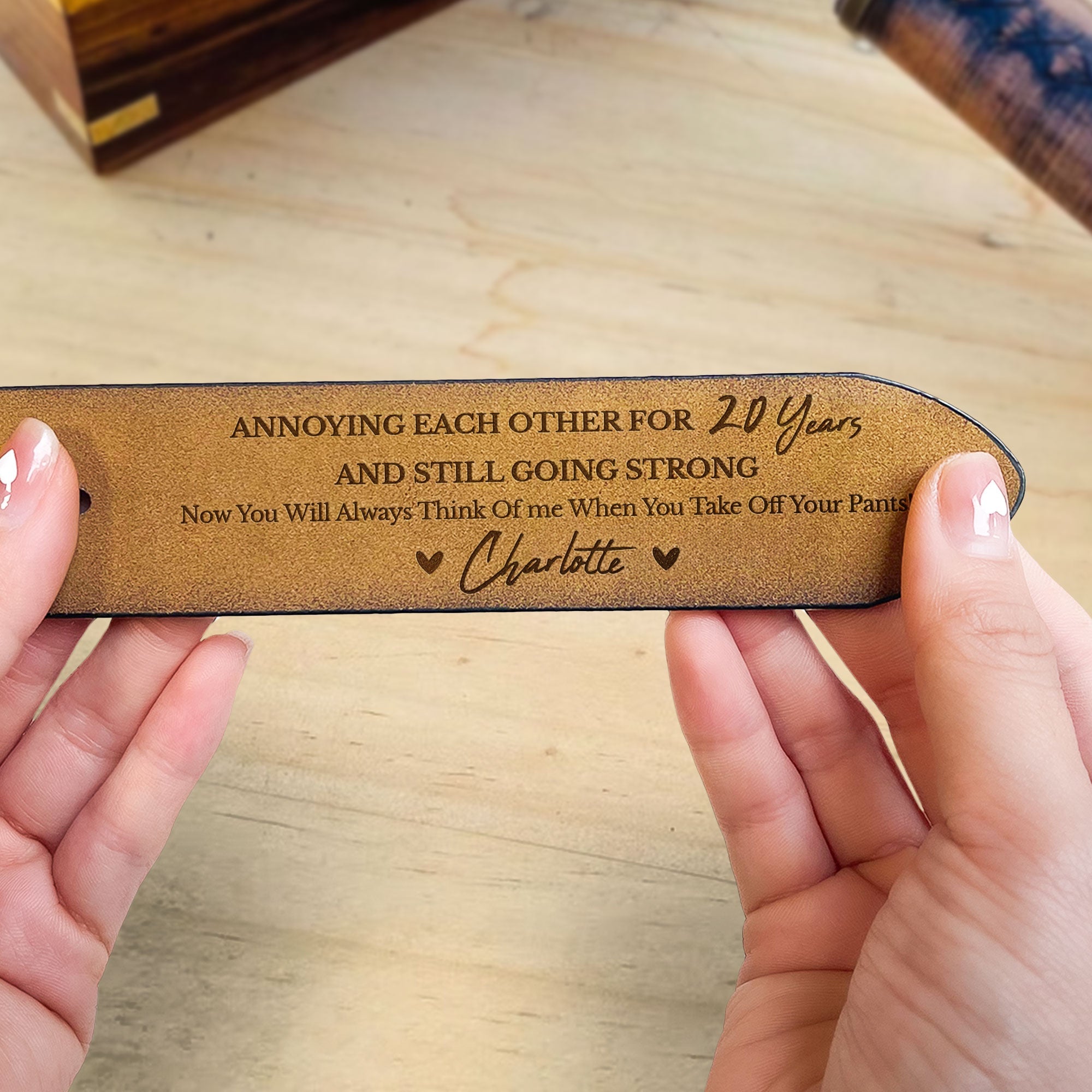 Annoying Each Other For Many Years - Personalized Engraved Leather Belt ...