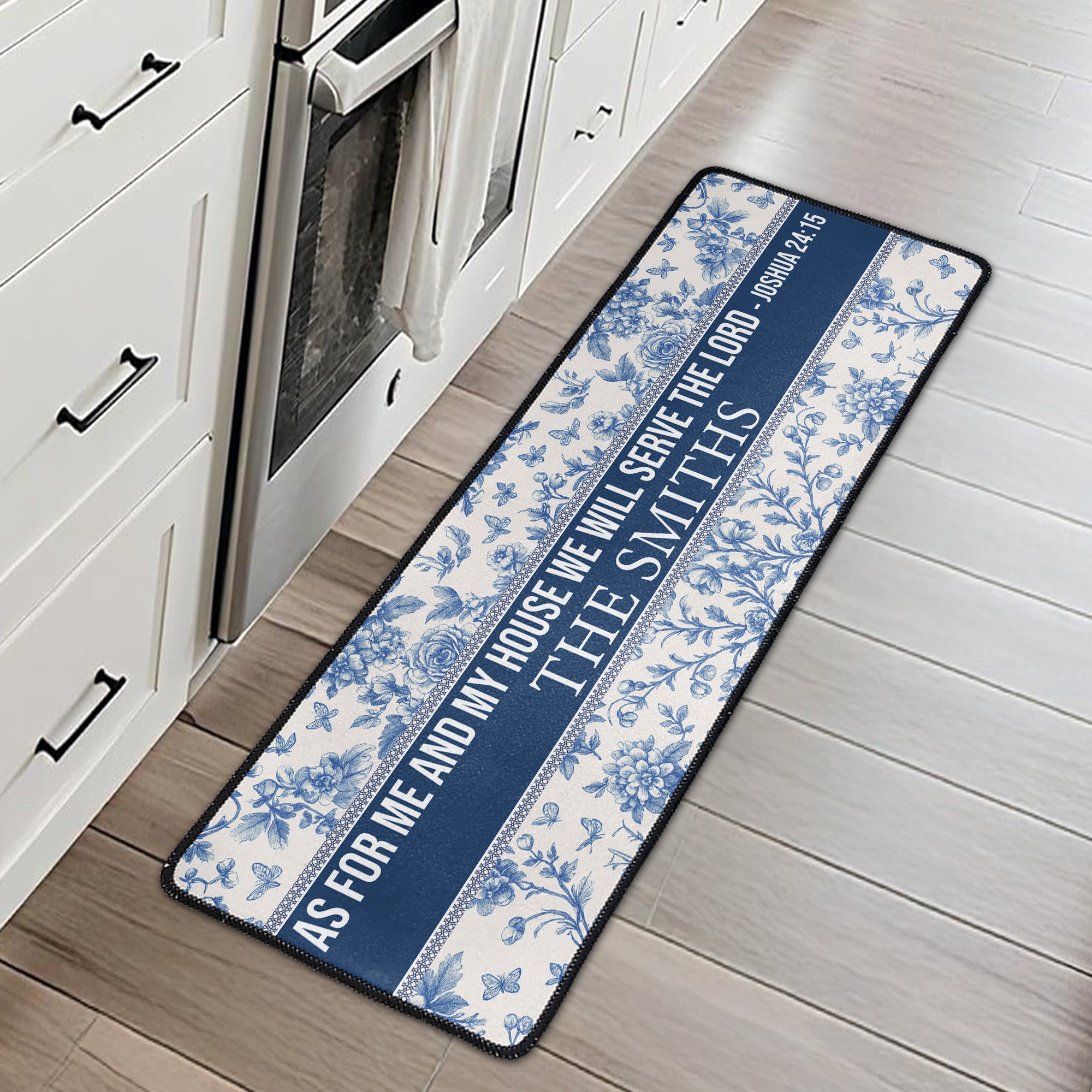 As For Me And My House We Will Serve The Lord - Personalized Runner Ru ...