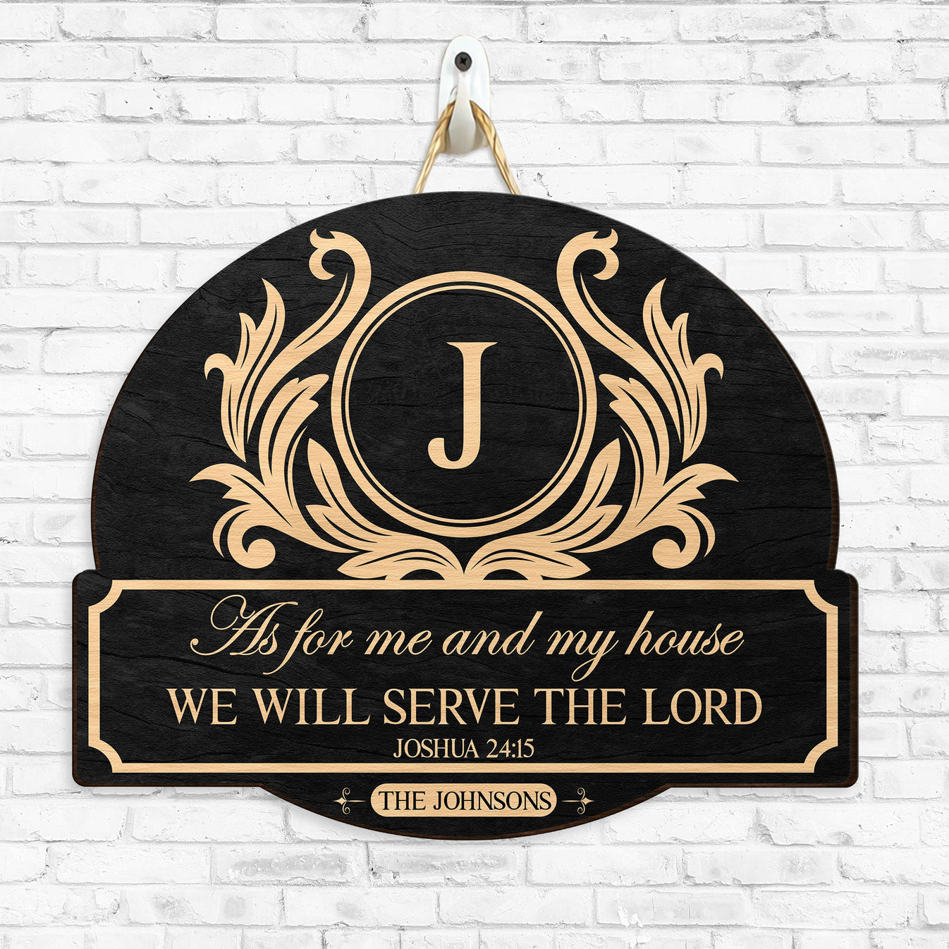 As For Me And My House, We Will Serve The Lord - Personalized Wood Sign ...