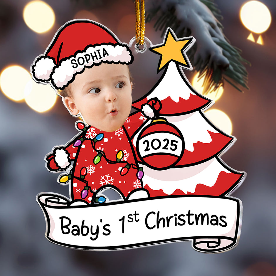 Baby's First Christmas - Personalized Acrylic Photo Ornament – Macorner