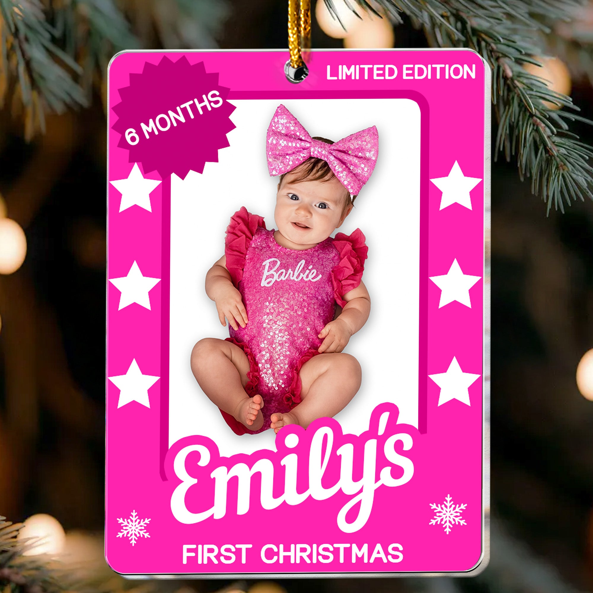Baby's First Christmas Toy Box - Personalized Acrylic Photo Ornament ...