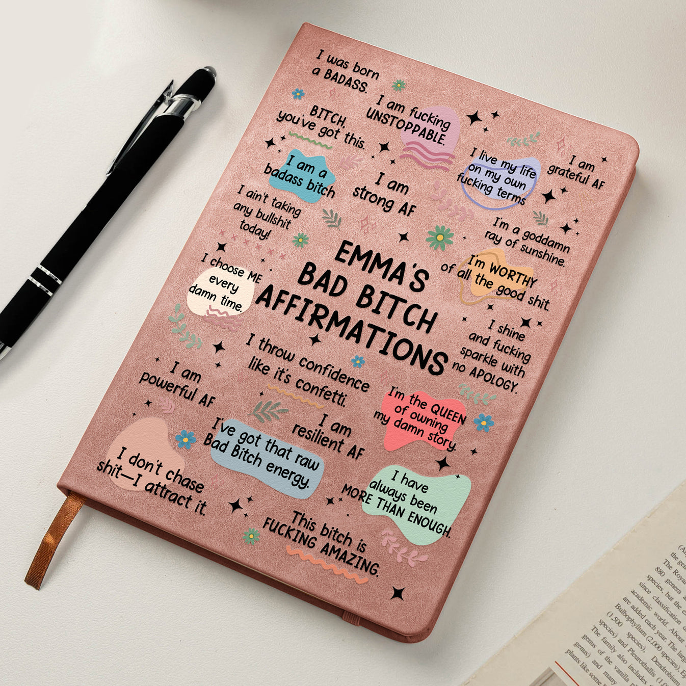 Bad B*tch Affirmations - Personalized Leather Journal – Macorner
