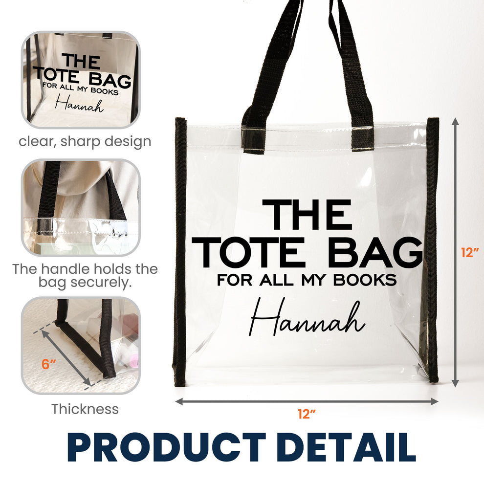 Bag For All My Books - Custom Clear Tote Bag – Macorner