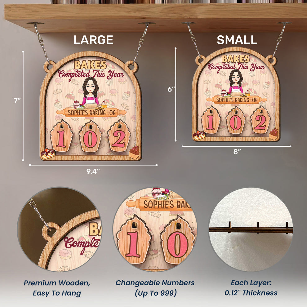 Bakes Completed This Year - Personalized Hanging Counter – Macorner