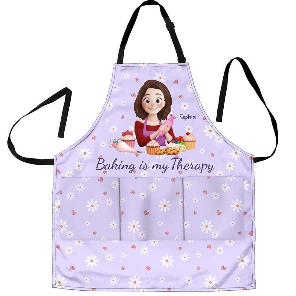 Baking Is My Therapy - Personalized Apron – Macorner