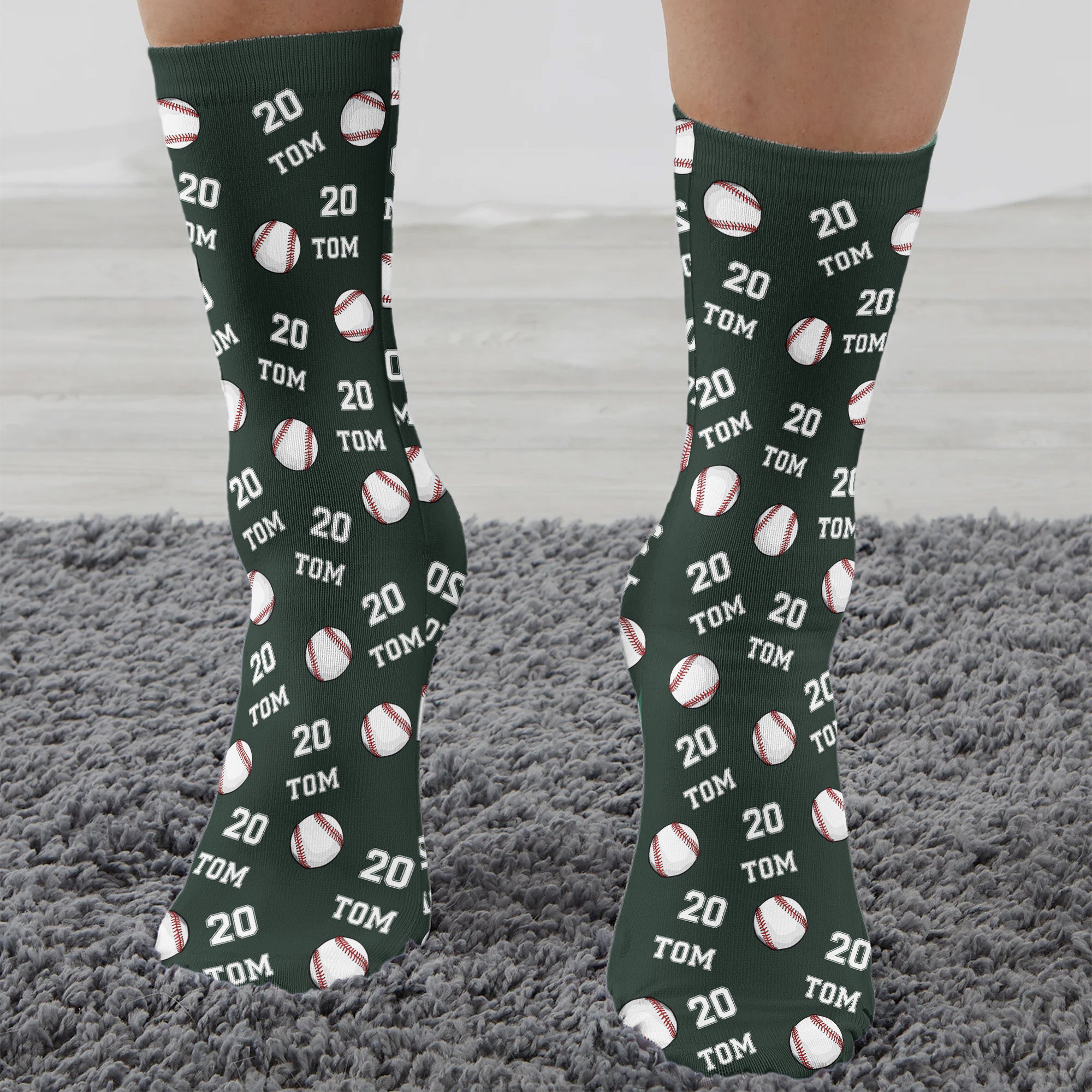 Baseball Custom Name, Number - Personalized Crew Socks – Macorner