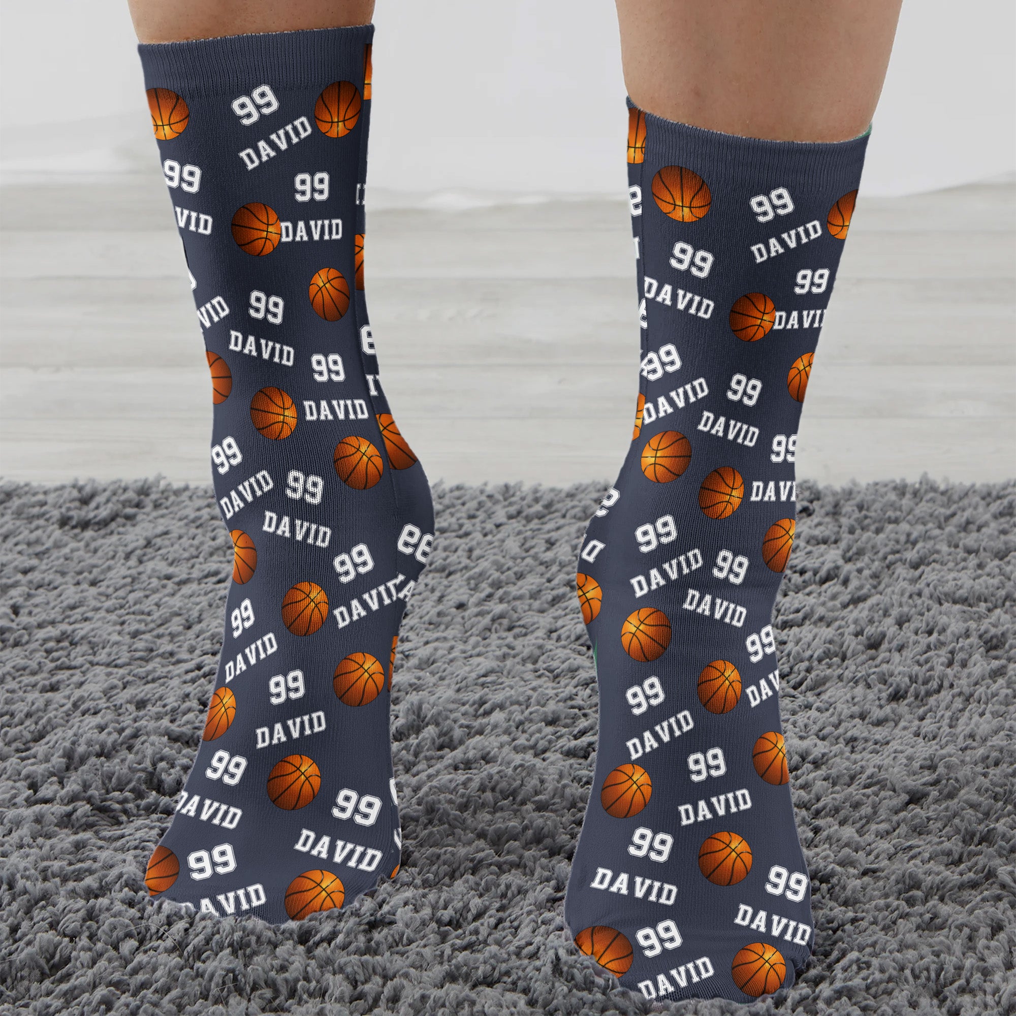 Basketball Custom Name, Number - Personalized Crew Socks – Macorner