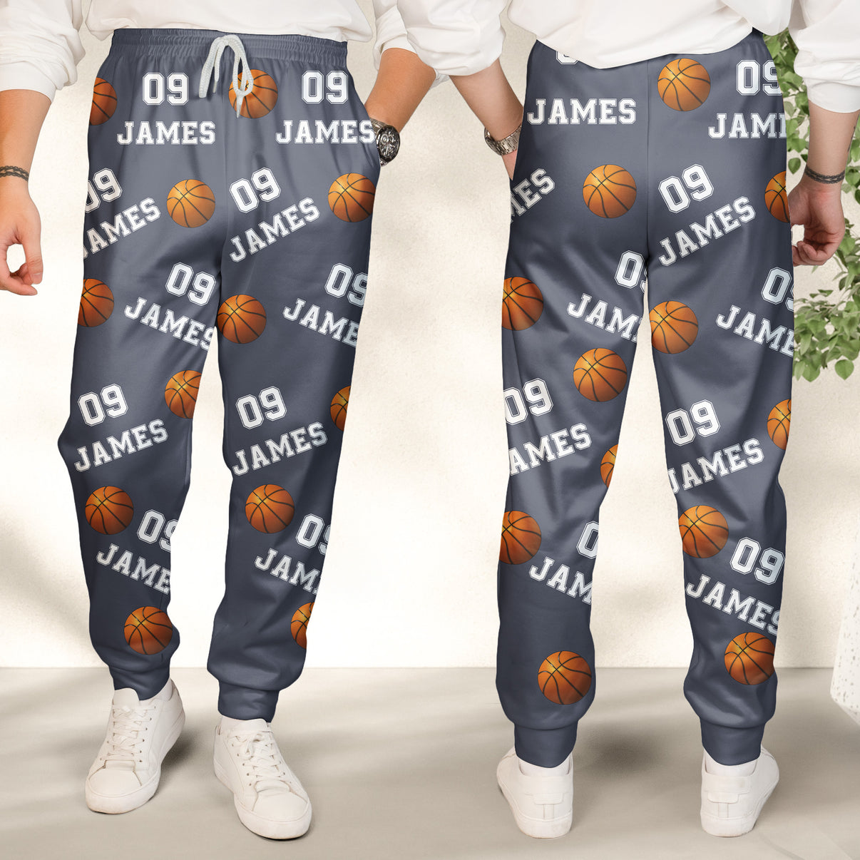 Basketball Custom Name, Number - Personalized Sweatpants - Lounge Pants ...
