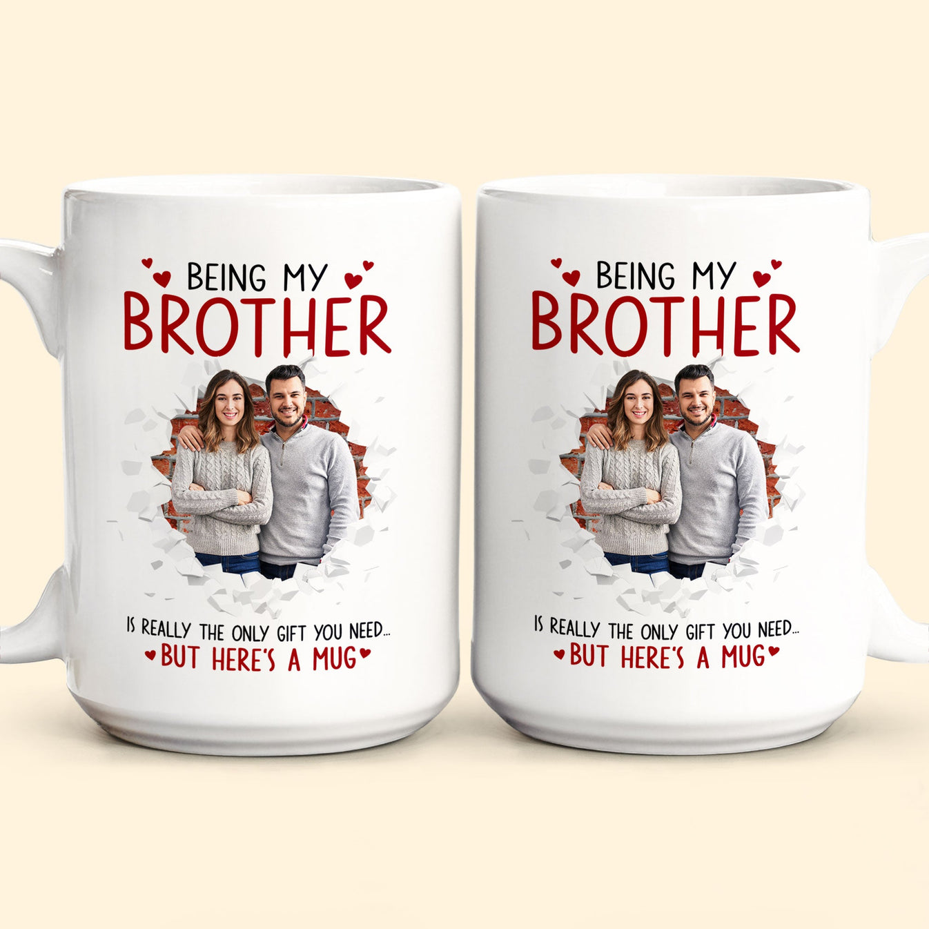 Being My Brother Is Really The Only Gift You Need - Personalized Photo ...
