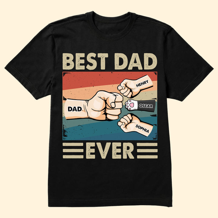 Best Dad Ever - Cartoon Version - Personalized Shirt Father's Day ...