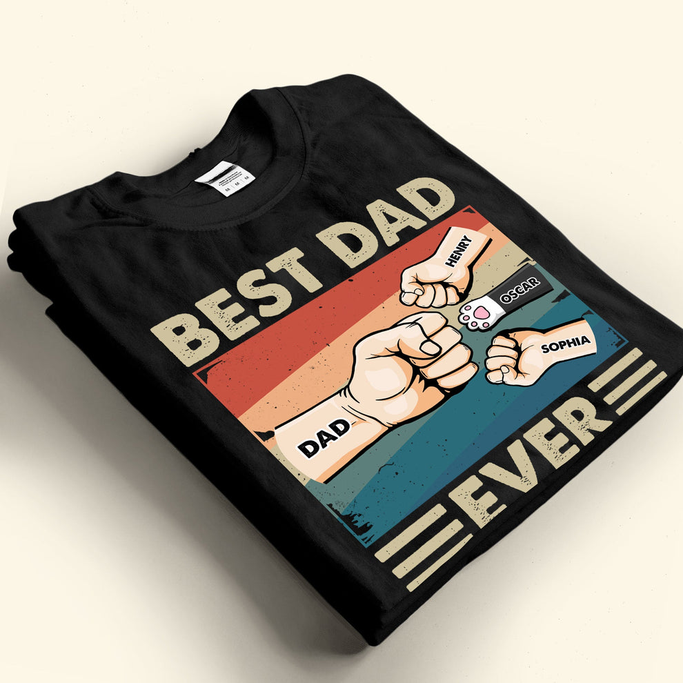 Best Dad Ever - Cartoon Version - Personalized Shirt Father's Day ...