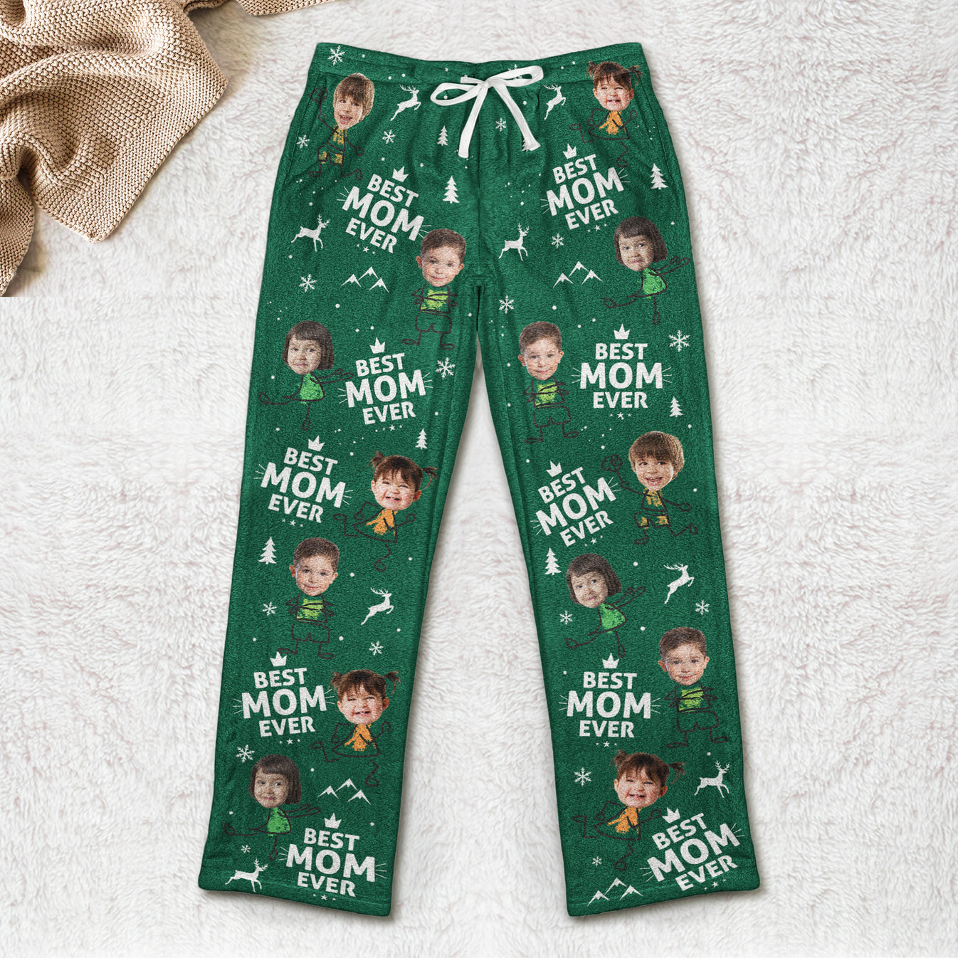 Best Dad Ever Custom Photo - Personalized Photo Fleece Pajamas Pants ...