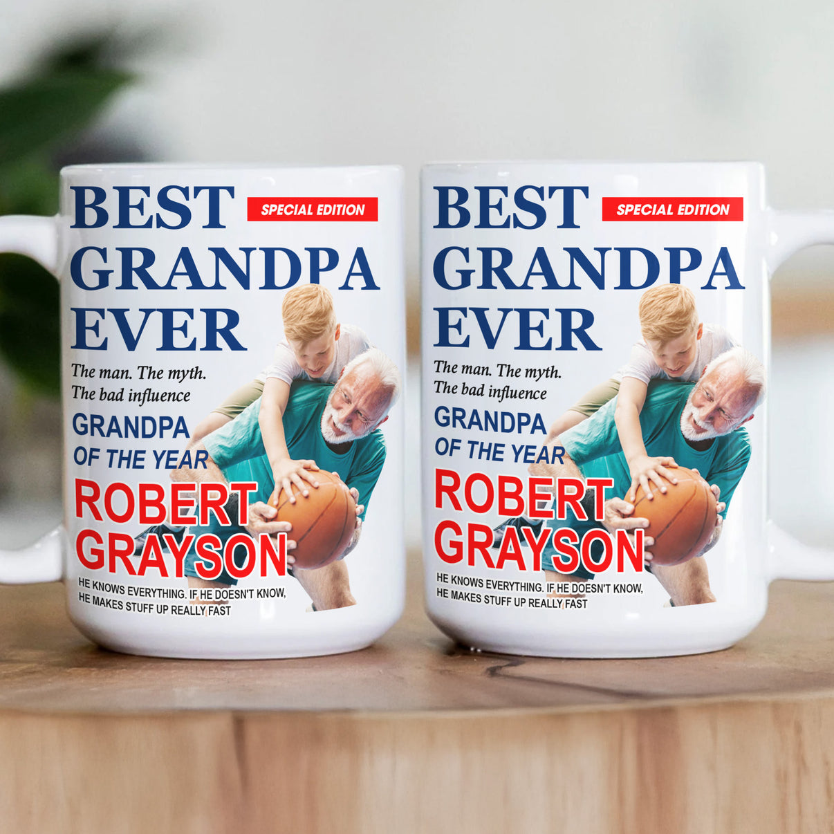 Best Grandpa Ever Special Edition - Personalized Photo Mug – Macorner