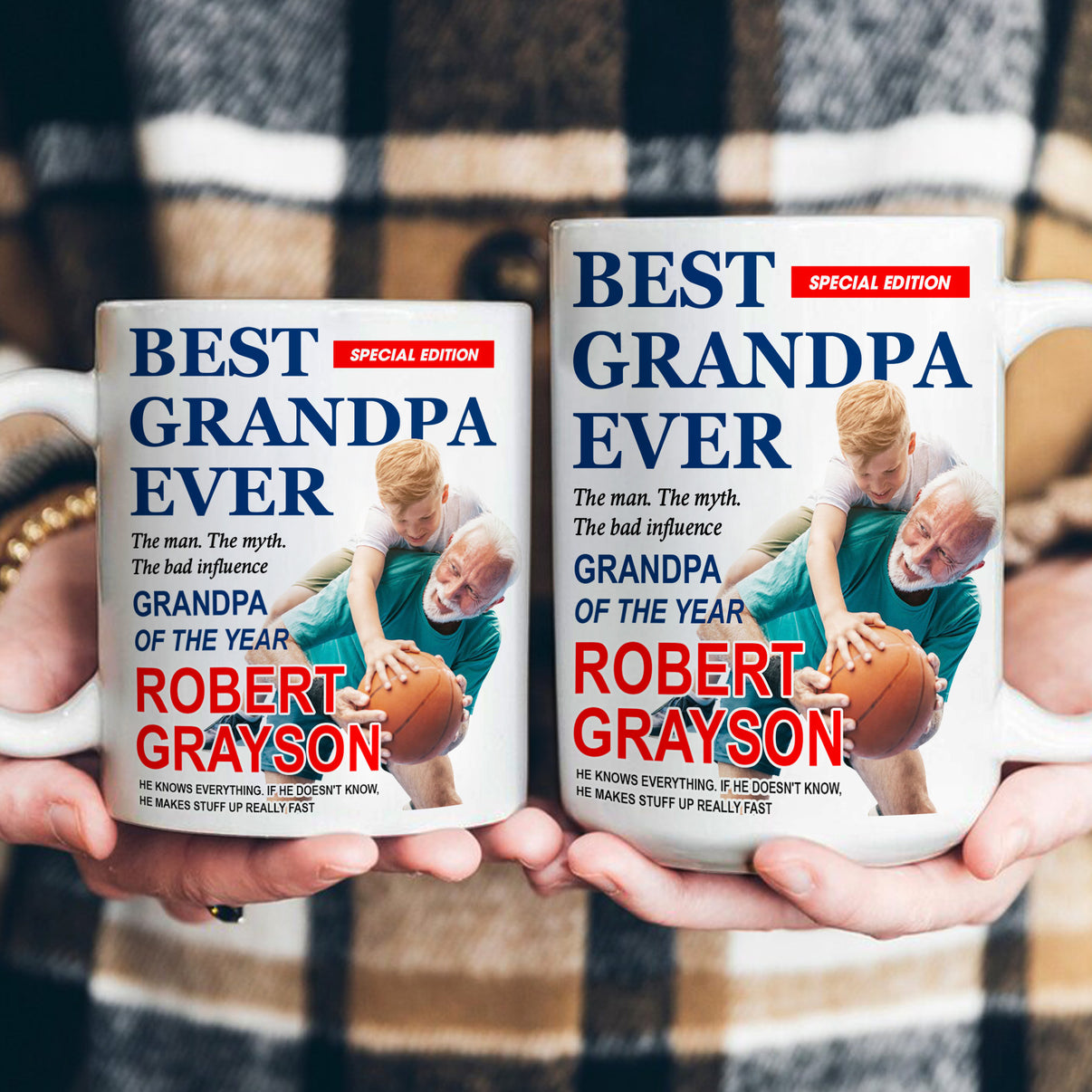 Best Grandpa Ever Special Edition - Personalized Photo Mug – Macorner