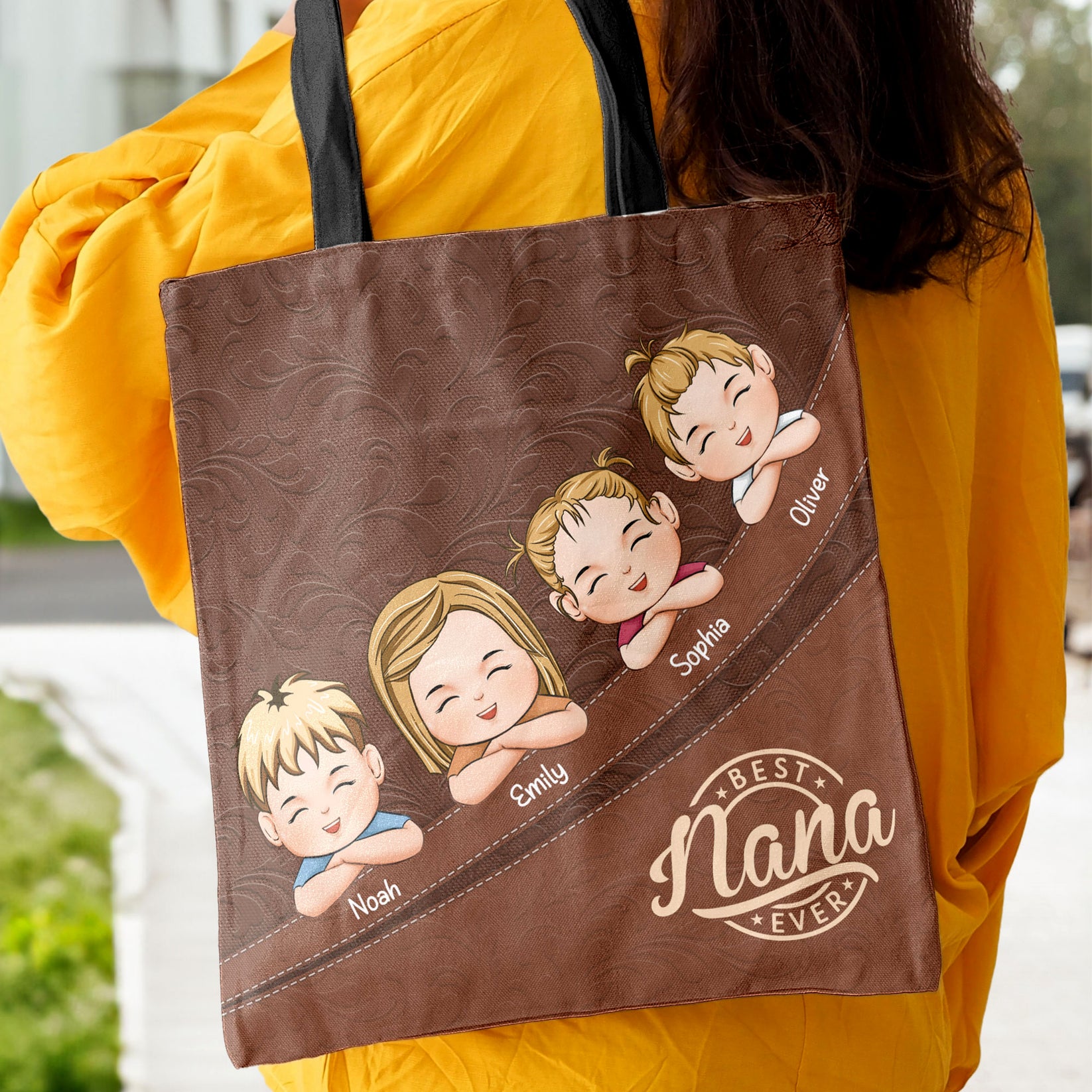 Best Nana Ever Custom Cute Kids - Personalized Tote Bag – Macorner