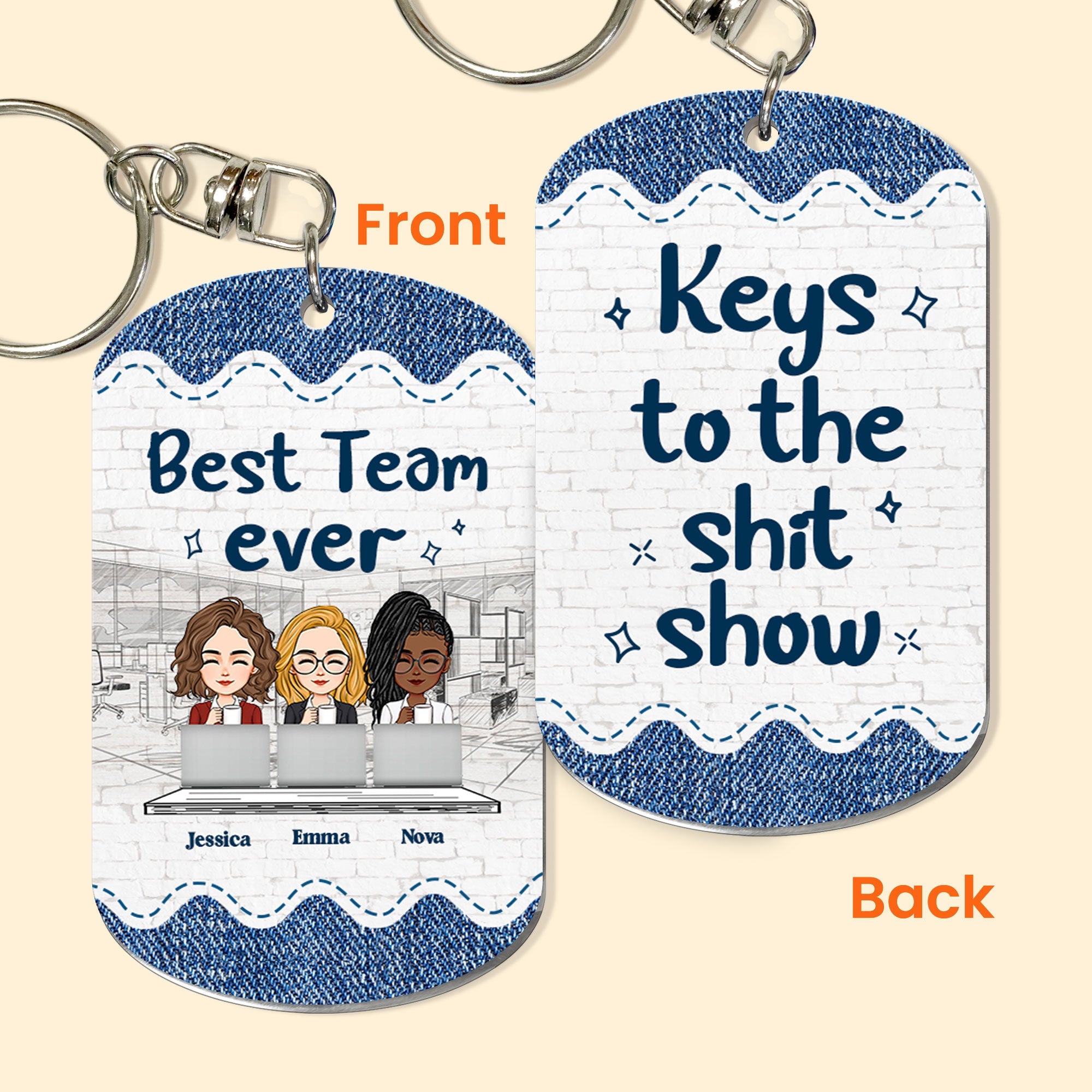 Best Team Ever - Personalized Keychain – Macorner