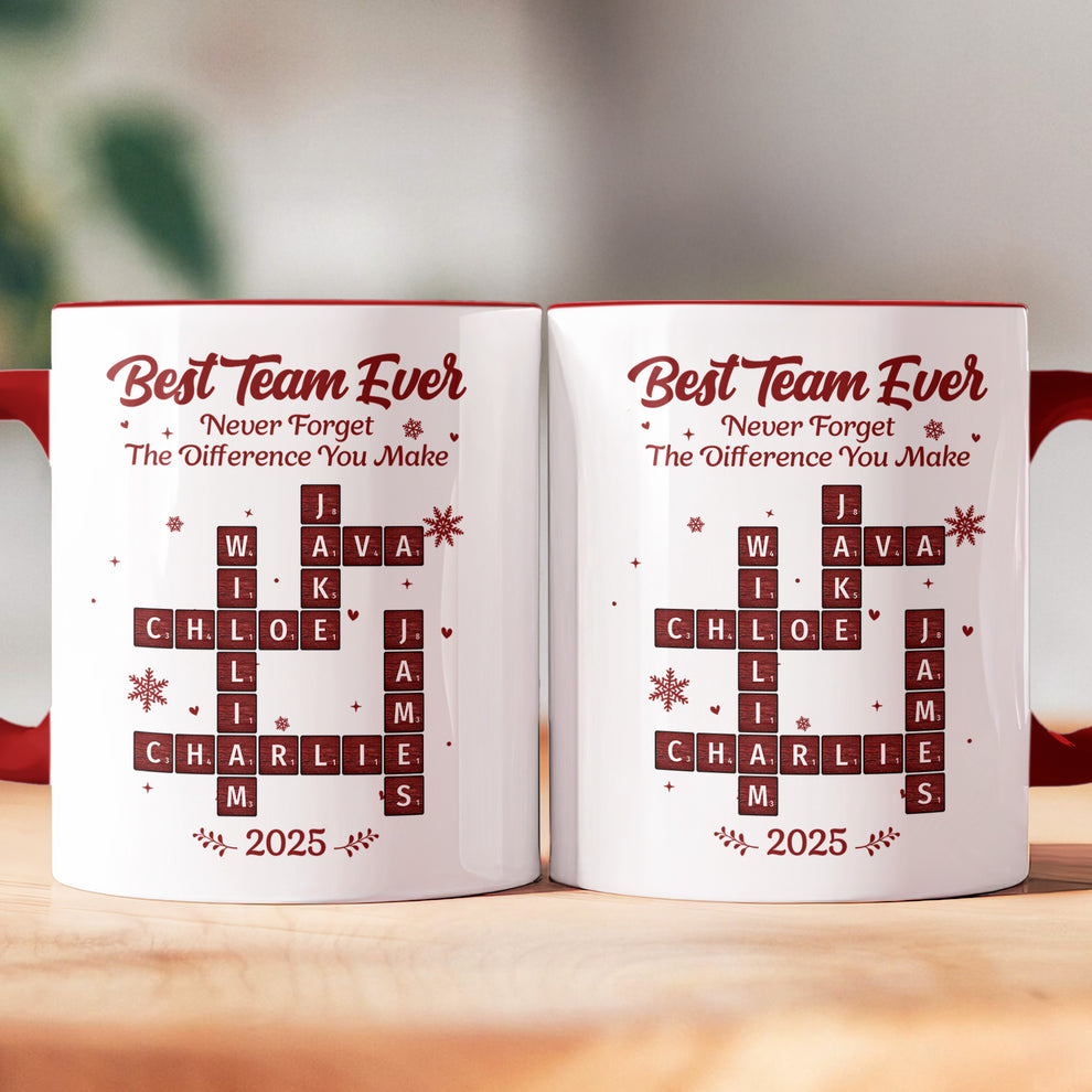Best Team Ever Scrabble - Personalized Accent Mug – Macorner